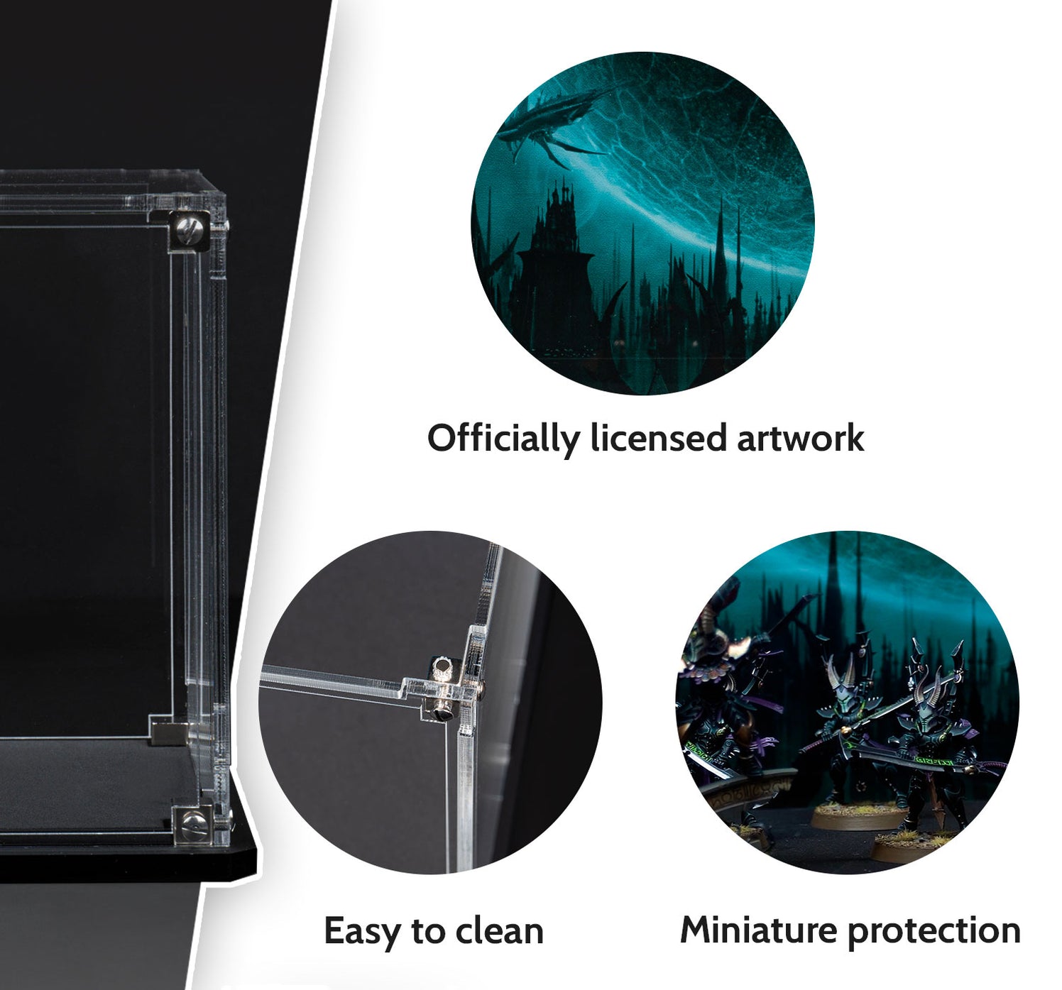 Display Case for Warhammer® Army with Commorragh Background — Wicked Brick