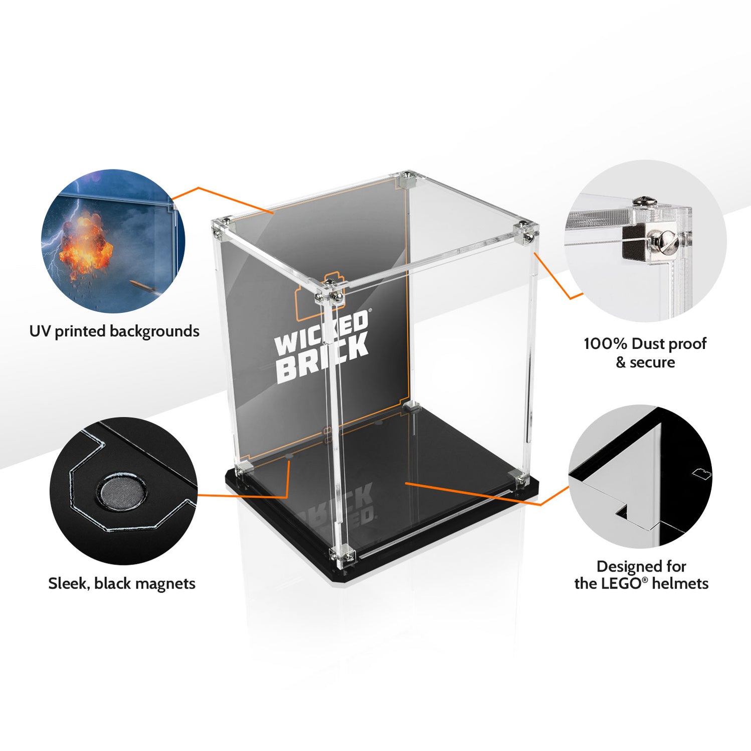 Display Cases for Spider-Man's Mask (76285) — Wicked Brick