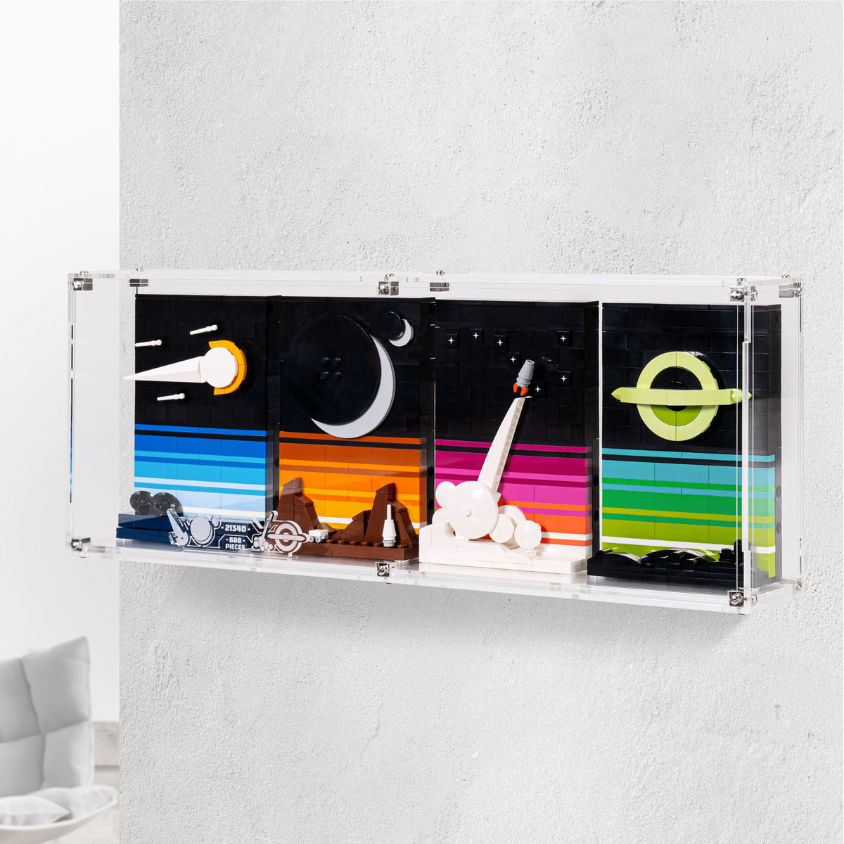 Wall Mounted Display Case for LEGO Ideas Tales of the Space Age 21340 ...