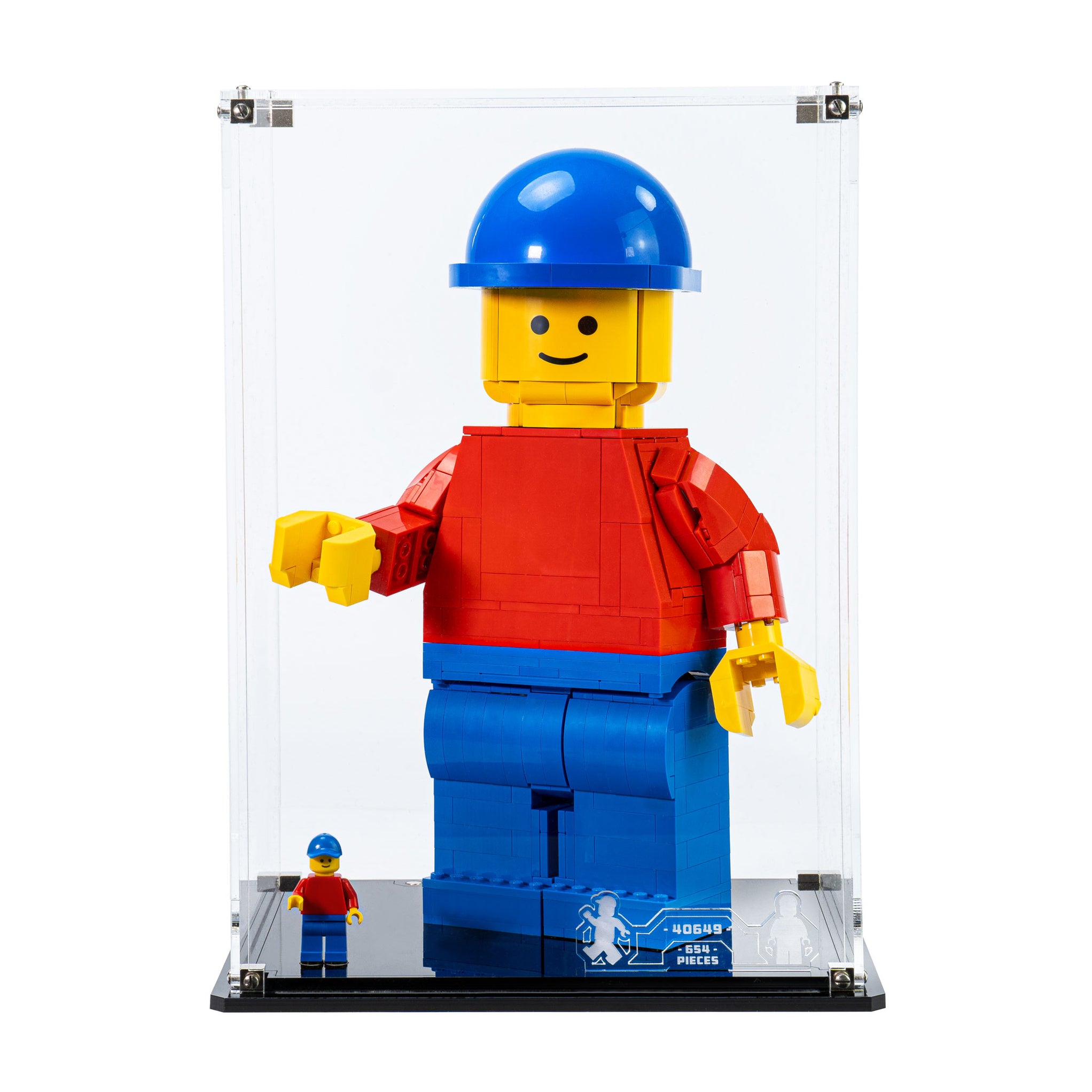 Display Case for Up-Scaled LEGO Minifigure 40649 — Wicked Brick