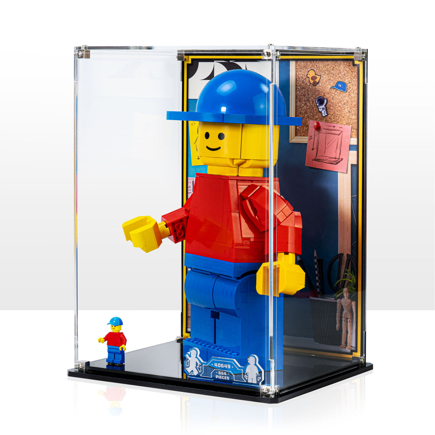 Display Case for Up-Scaled LEGO Minifigure 40649 — Wicked Brick