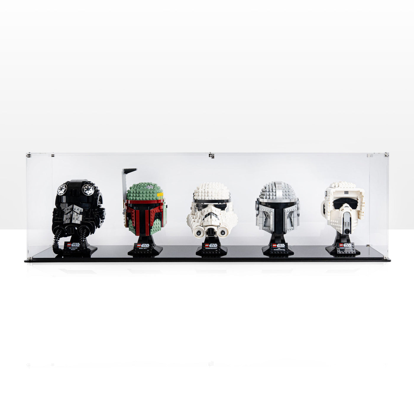 Clear Display Case for five LEGO® Helmets — Wicked Brick