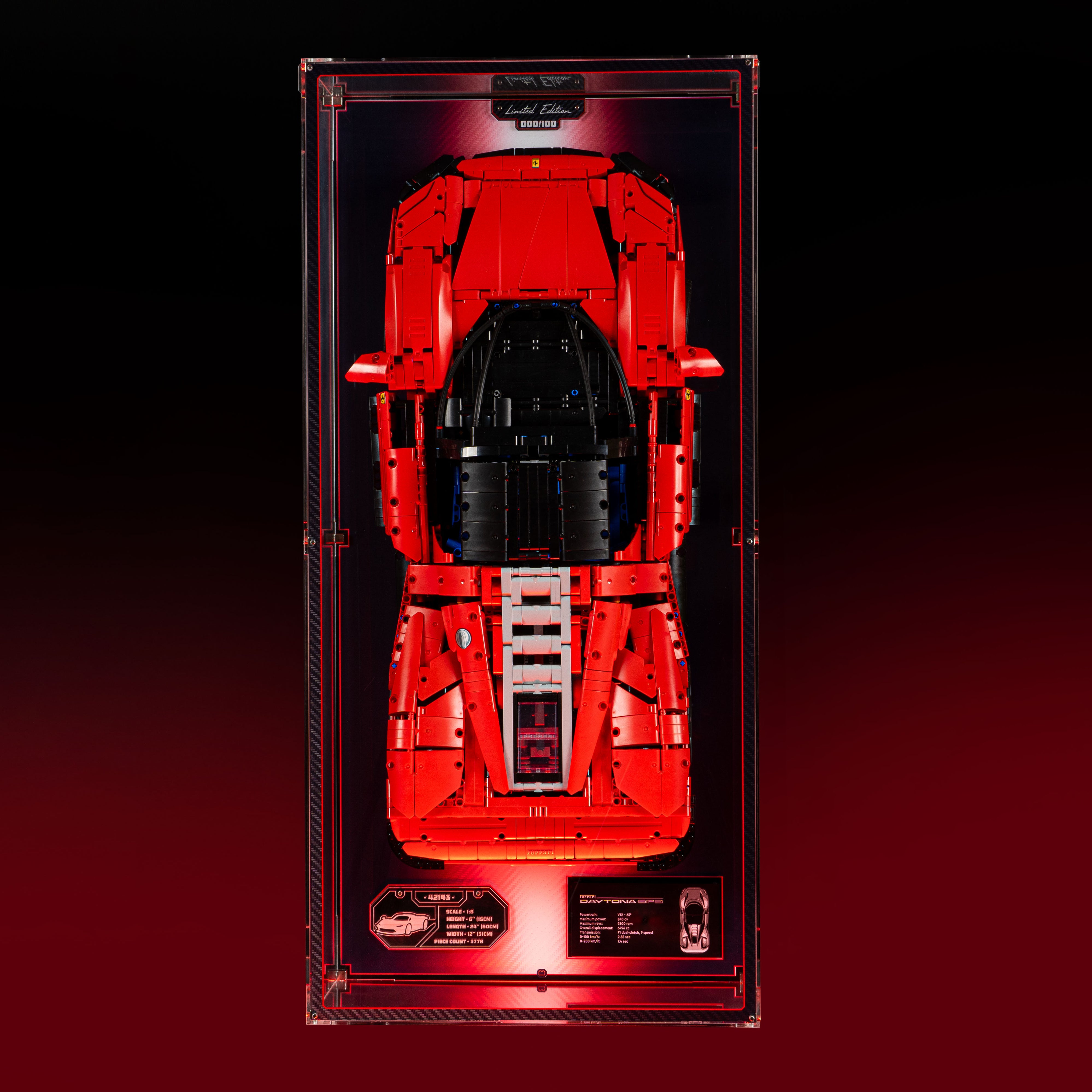 Limited Edition Wall Mounted Display Case for LEGO® Technic™ Ferrari D ...
