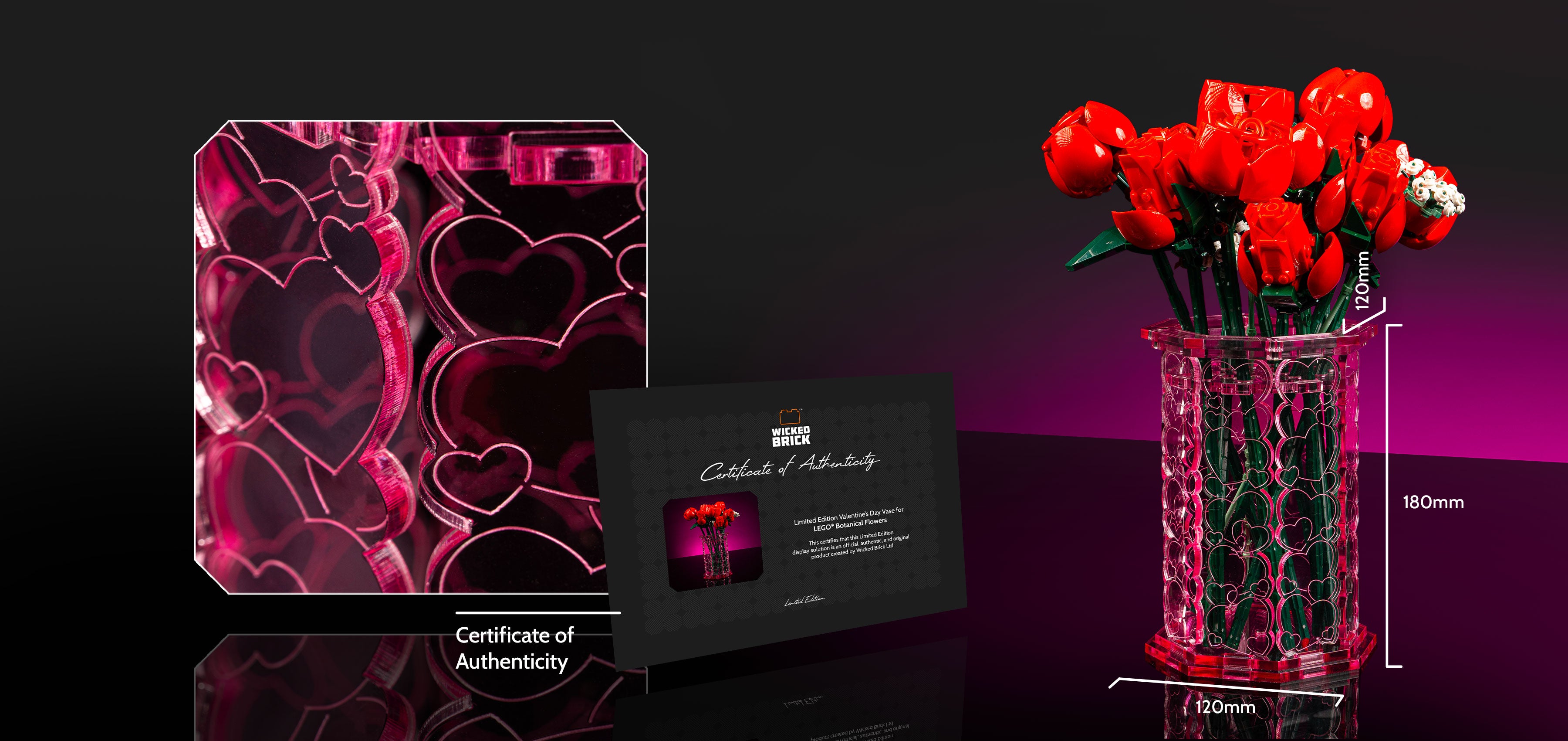 Limited Edition Valentine’s Day Vase for LEGO® Botanical Flowers ...