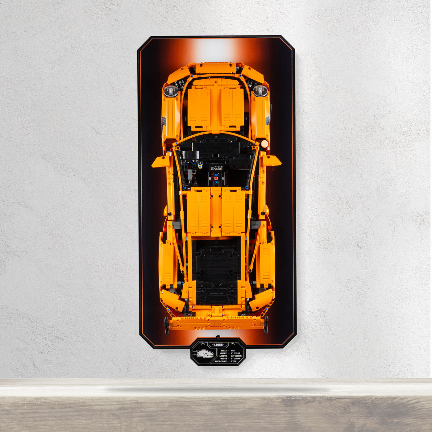 Wall Mounted Display Stand for LEGO Technic Porsche 911 GT3 RS 42056 ...