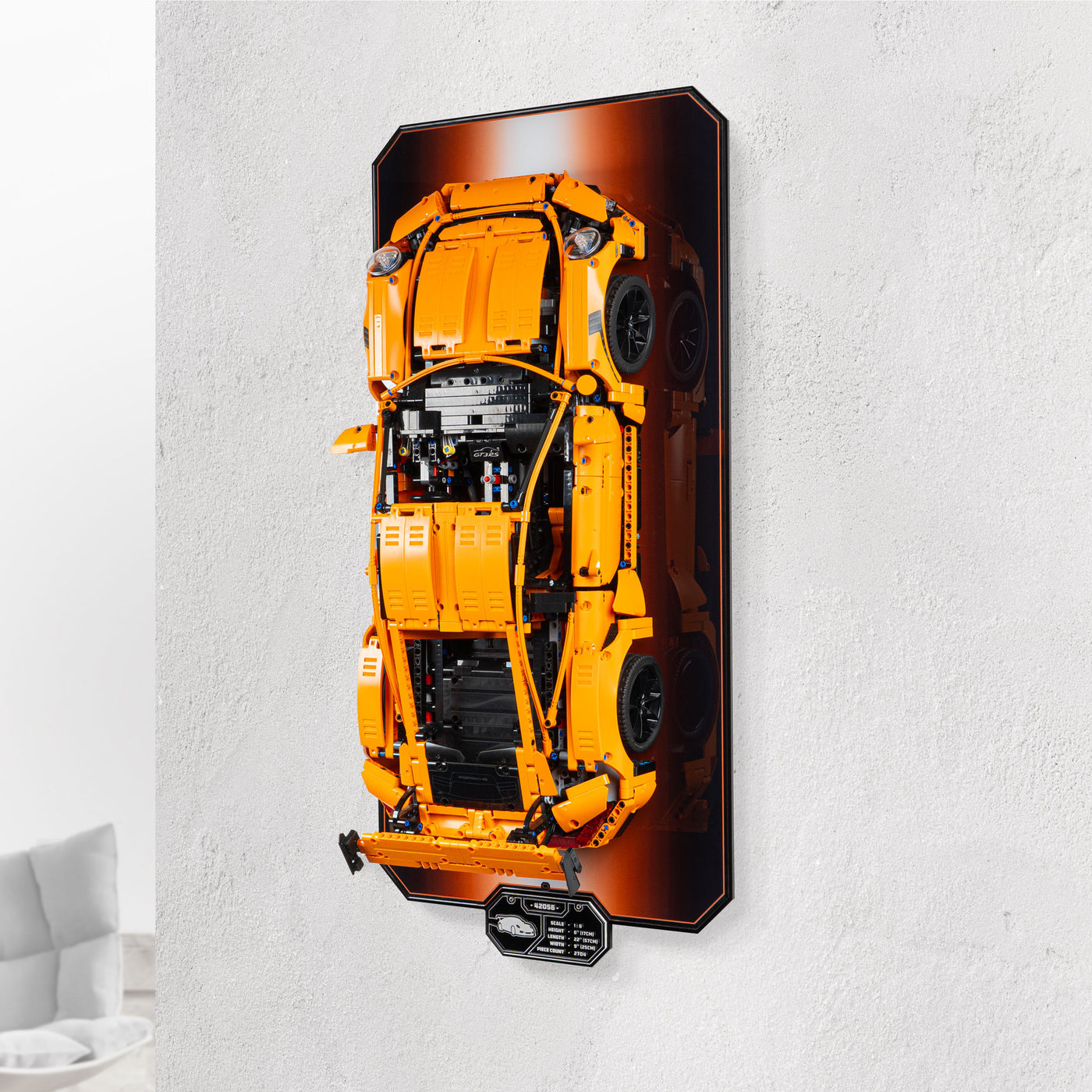 Wall Mounted Display Stand for LEGO® Technic™ Porsche 911 GT3 RS (4205 ...