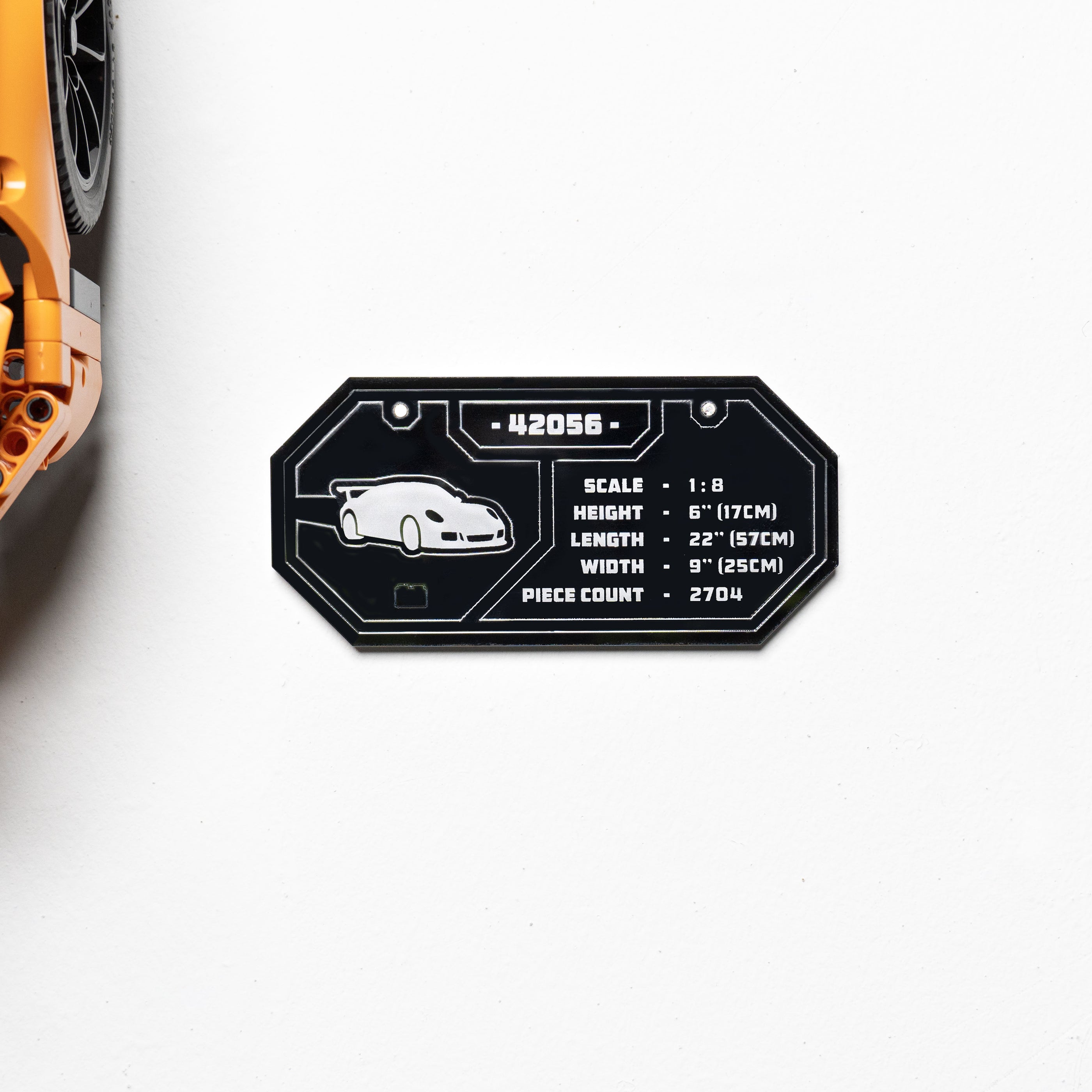 Wall Mounted Display Stand for LEGO Technic Porsche 911 GT3 RS 42056 ...