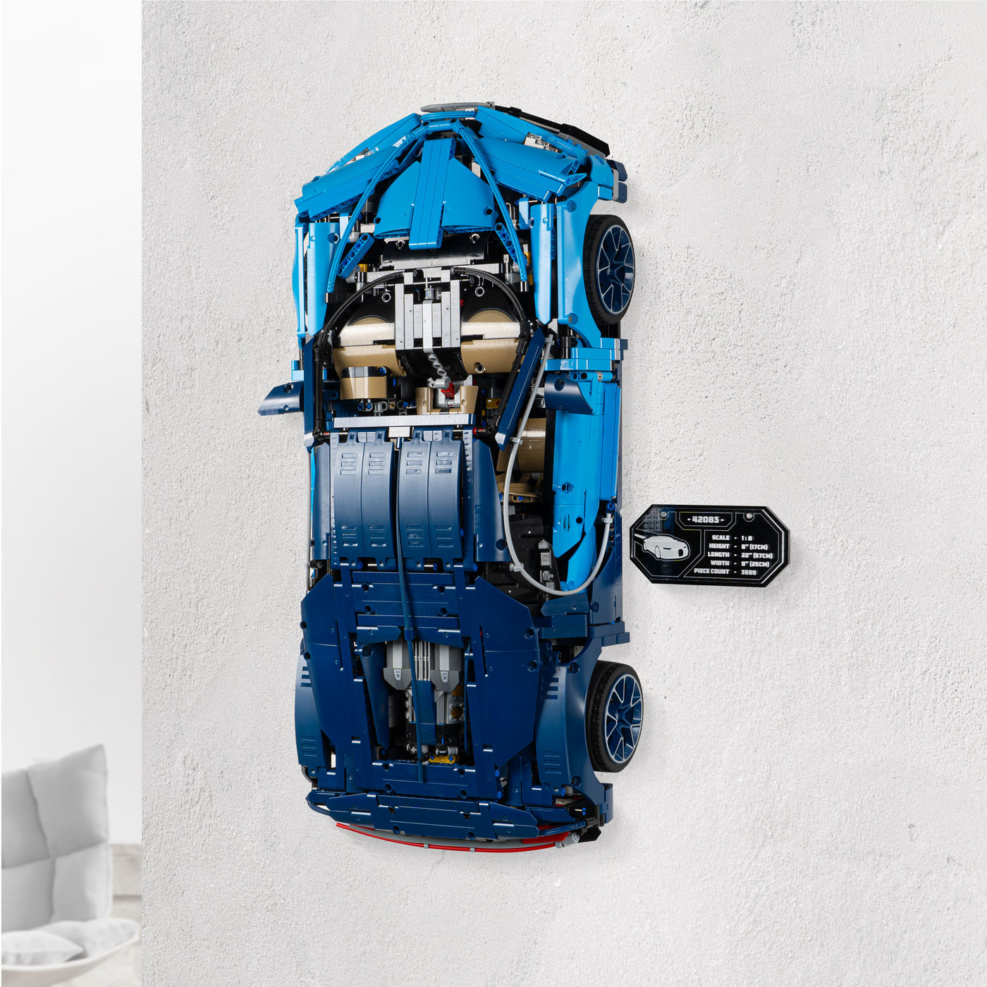 Wall Mounted Display Stand for LEGO® Technic™ Bugatti Chiron (42083 ...