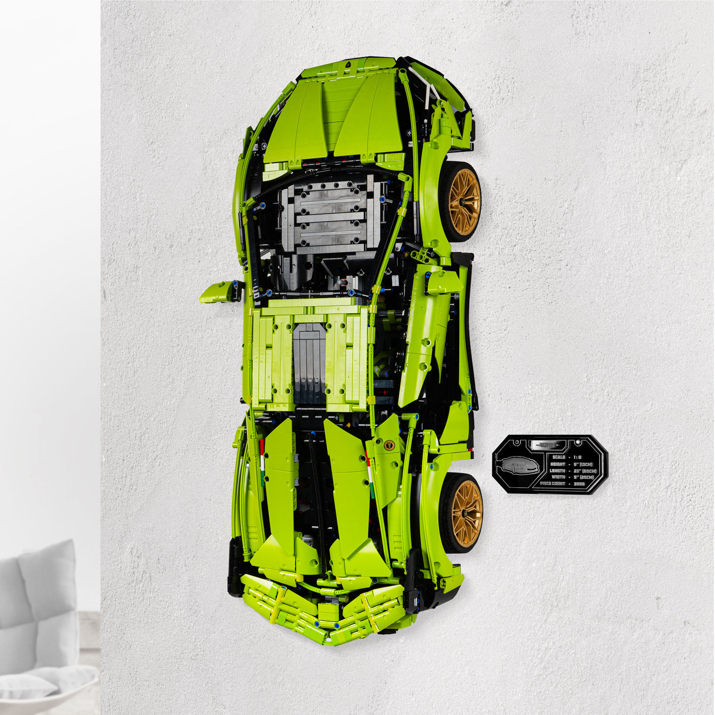 Wall Mounted Display Stand for LEGO® Technic™ Lamborghini Sián (42115 ...
