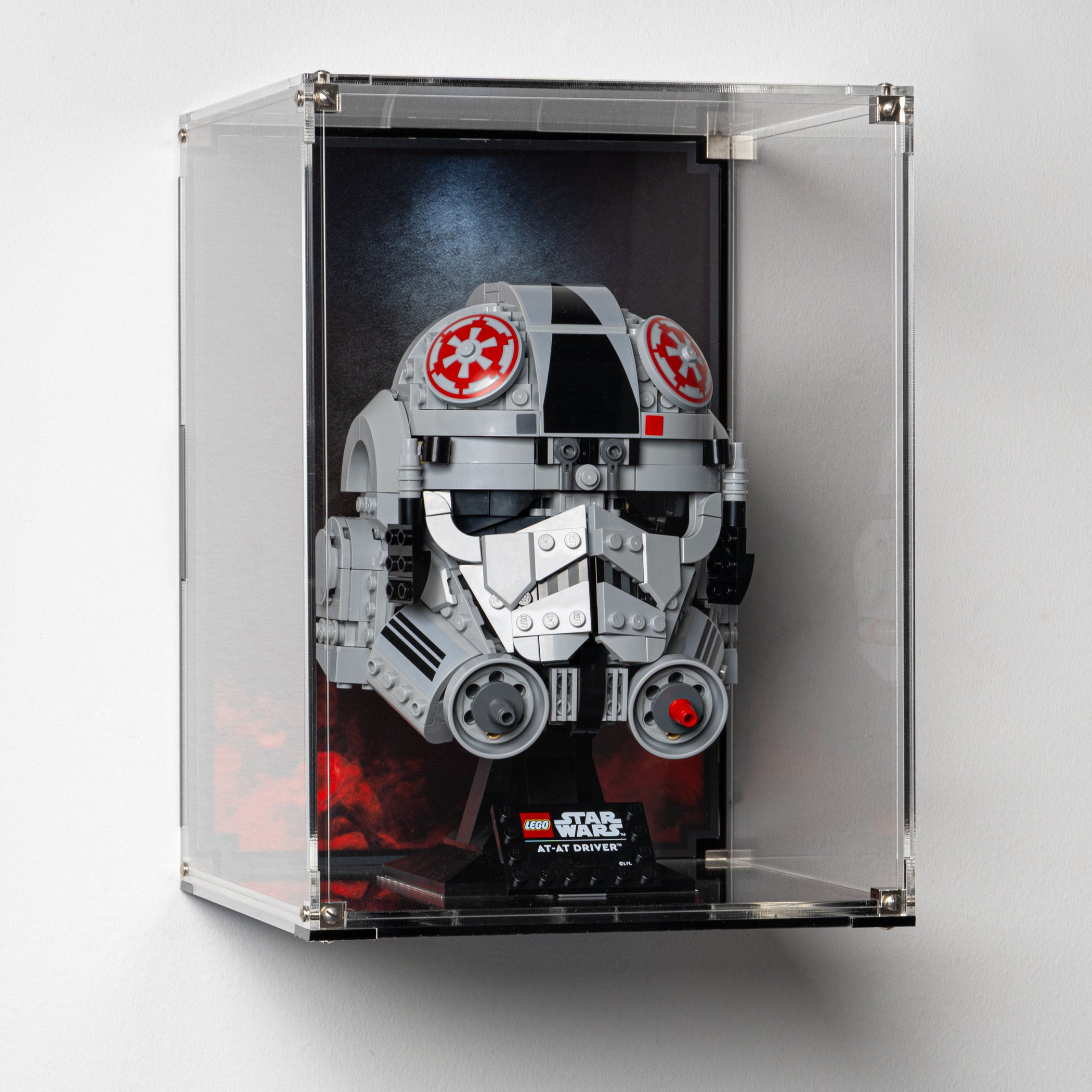 Wall-Mounted Display Case for LEGO Star Wars AT-AT Driver Helmet 75429 ...