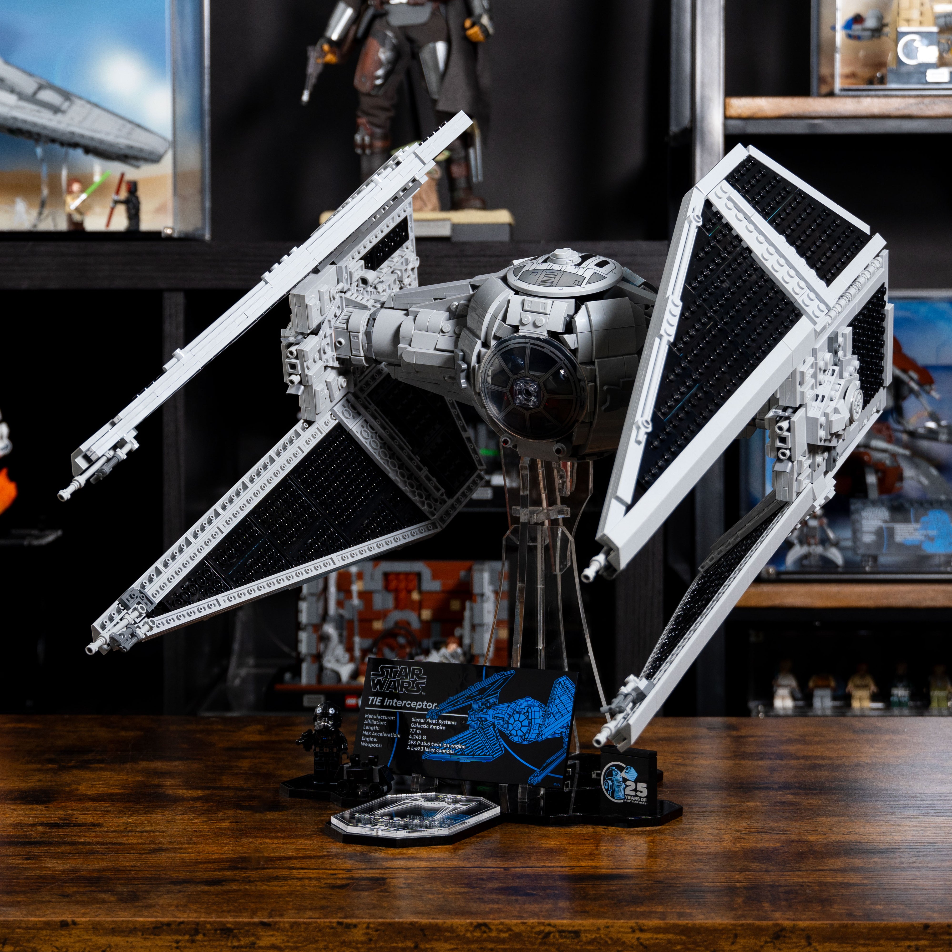 Display Stand for LEGO® Star Wars TIE Interceptor™ (75382) — Wicked Brick