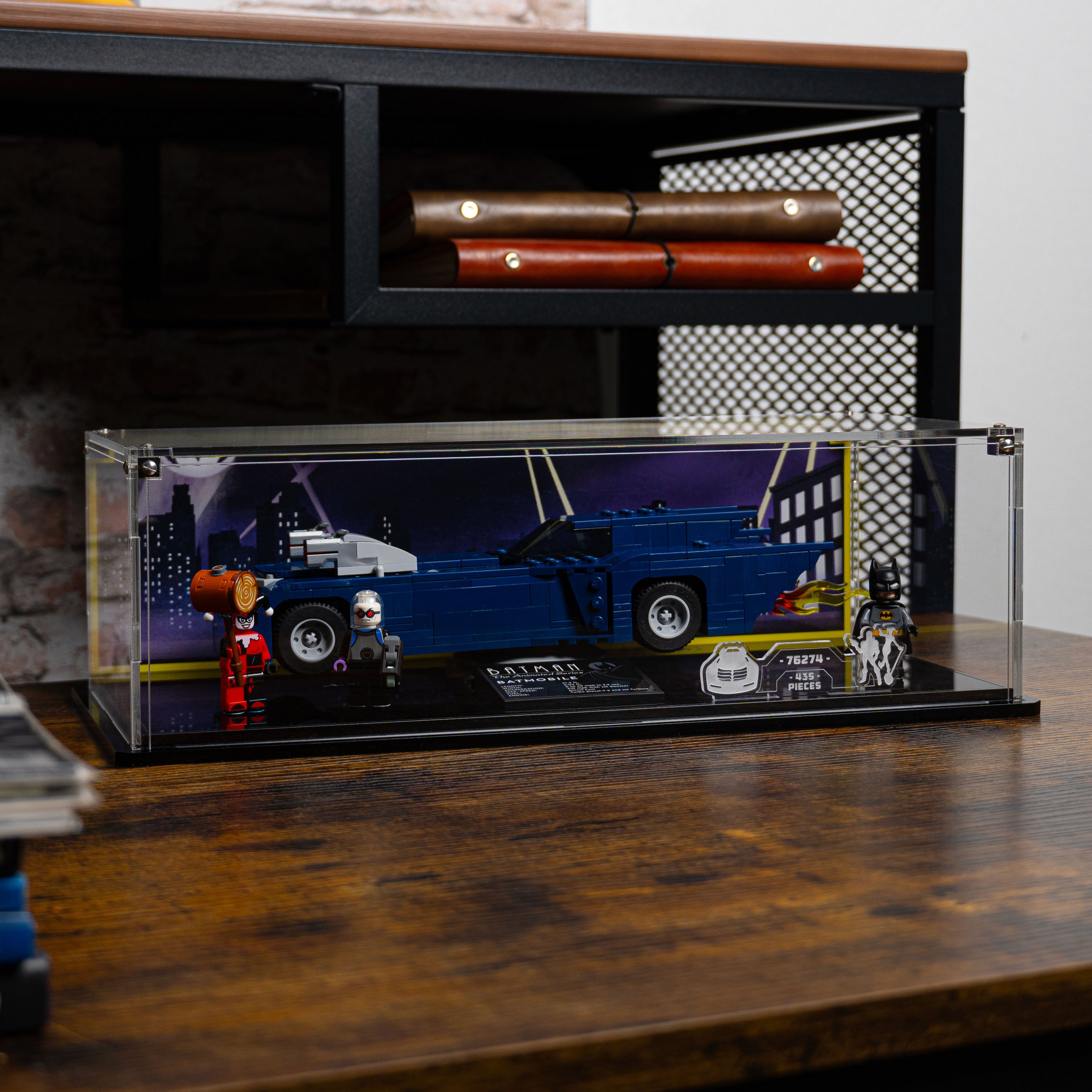 Display Case for LEGO Batman: Batman™ with the Batmobile™ vs. Harley Q — Wicked Brick
