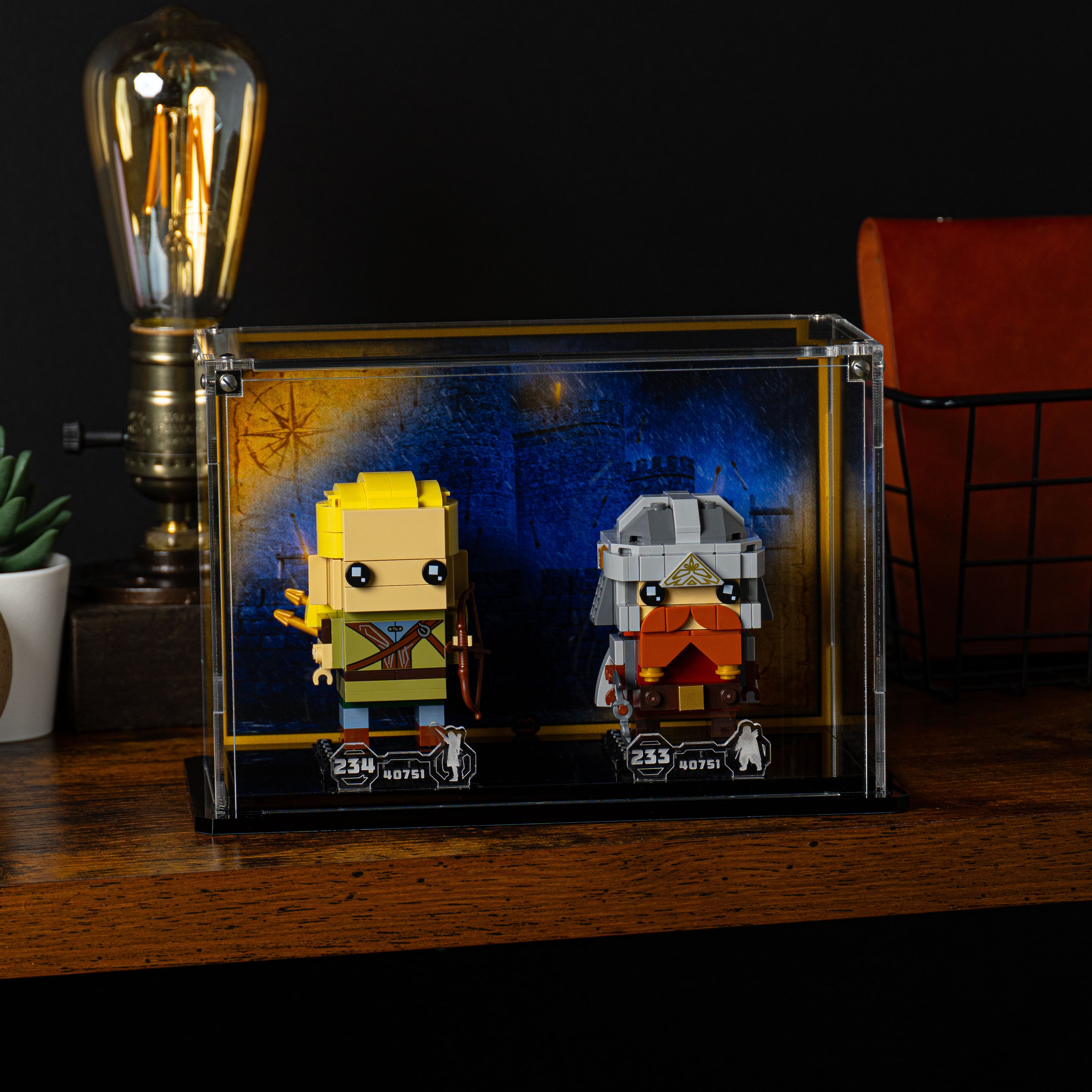 Display Case for LEGO® BrickHeadz Legolas & Gimli (40751) — Wicked Brick