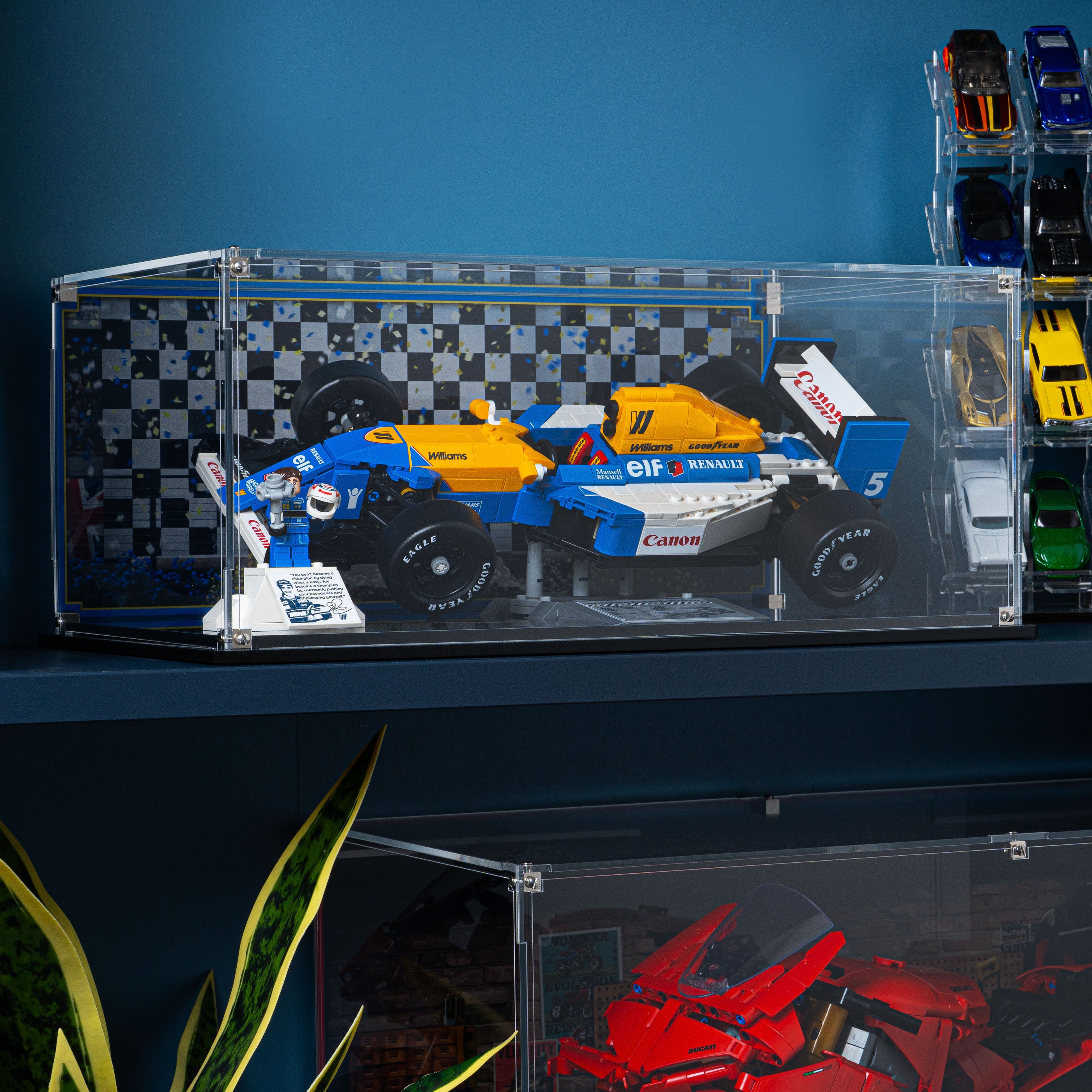 Display Case for LEGO® Icons: Williams Racing FW14B & Nigel Mansell (1 ...