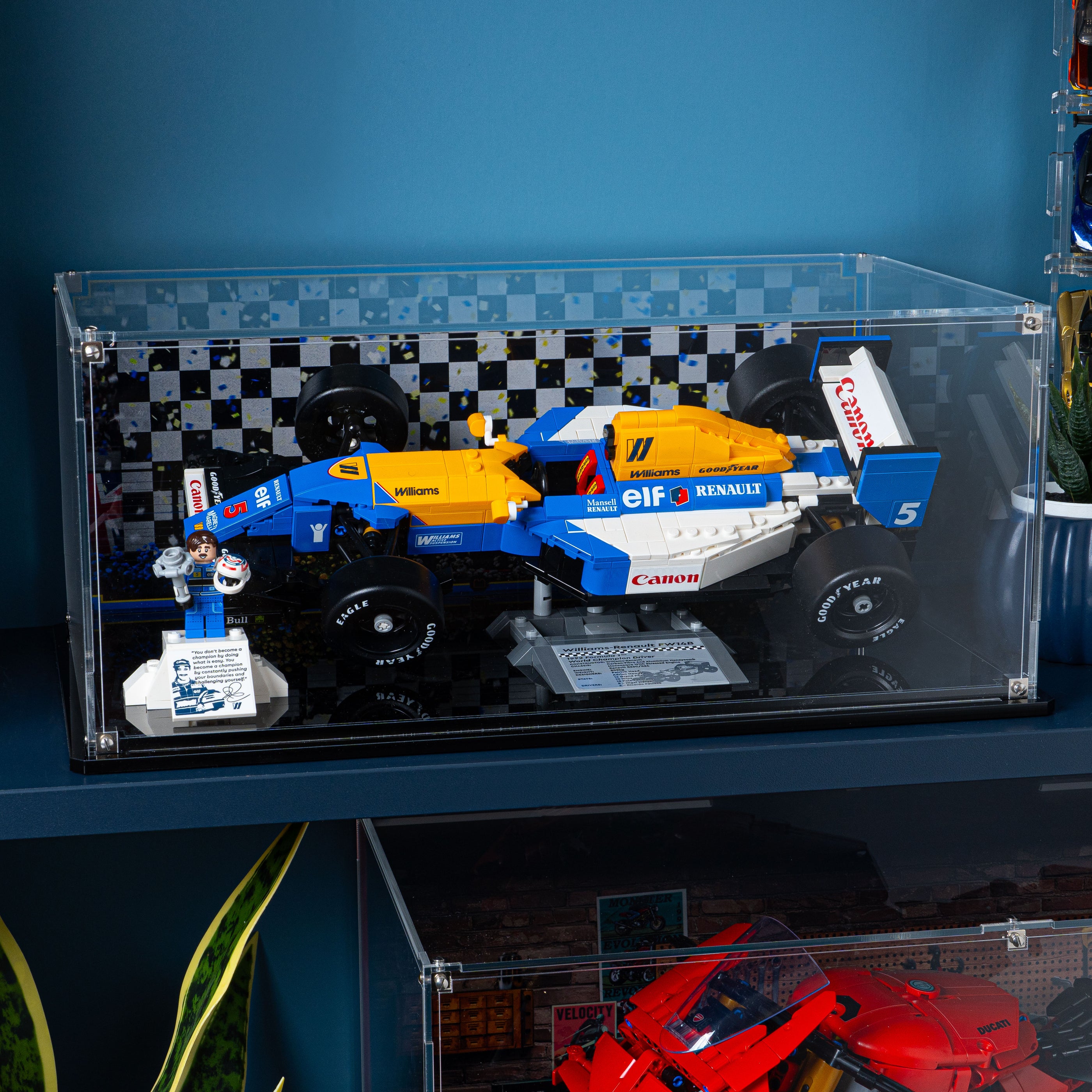 Display Case for LEGO® Icons: Williams Racing FW14B & Nigel Mansell (1 ...
