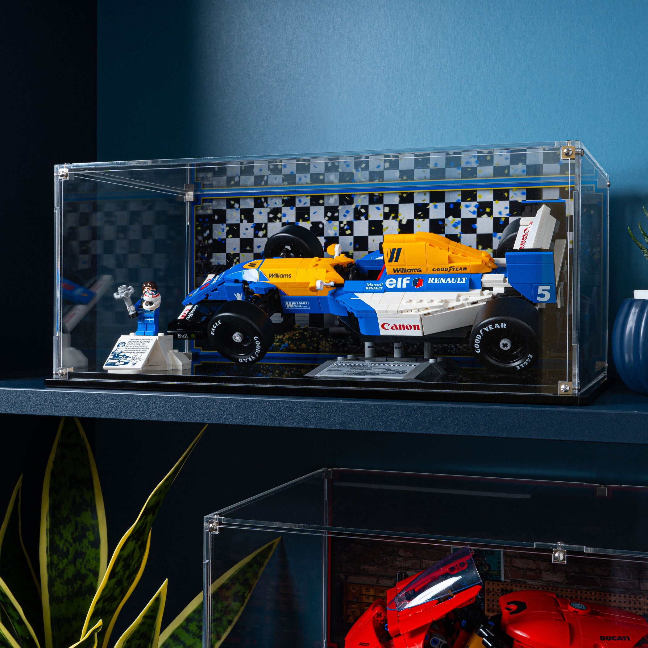 Display Case for LEGO® Icons: Williams Racing FW14B & Nigel Mansell (1 ...