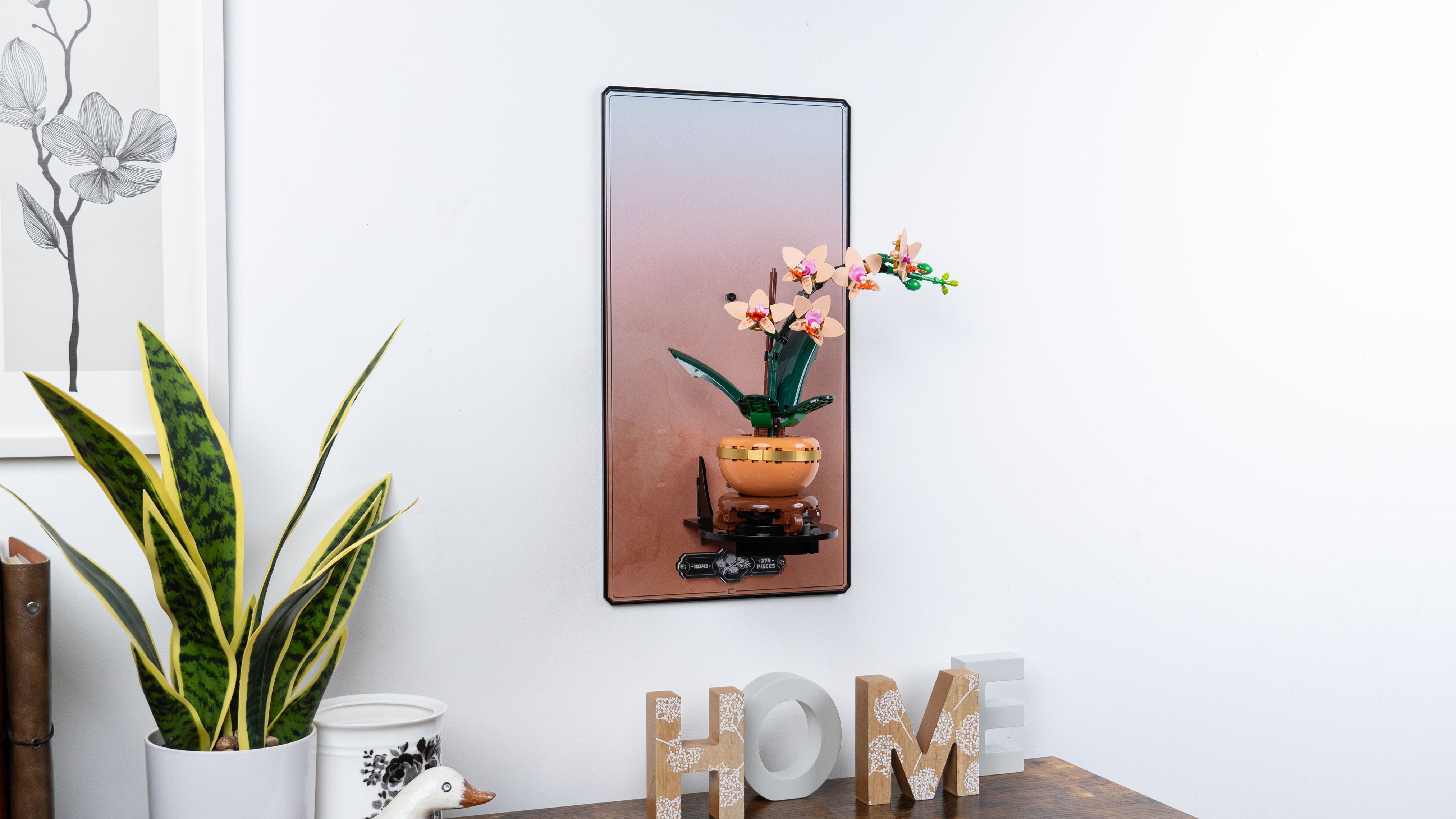 Wall Mounted Display Stand for LEGO Botanicals Mini Orchid 10343 ...