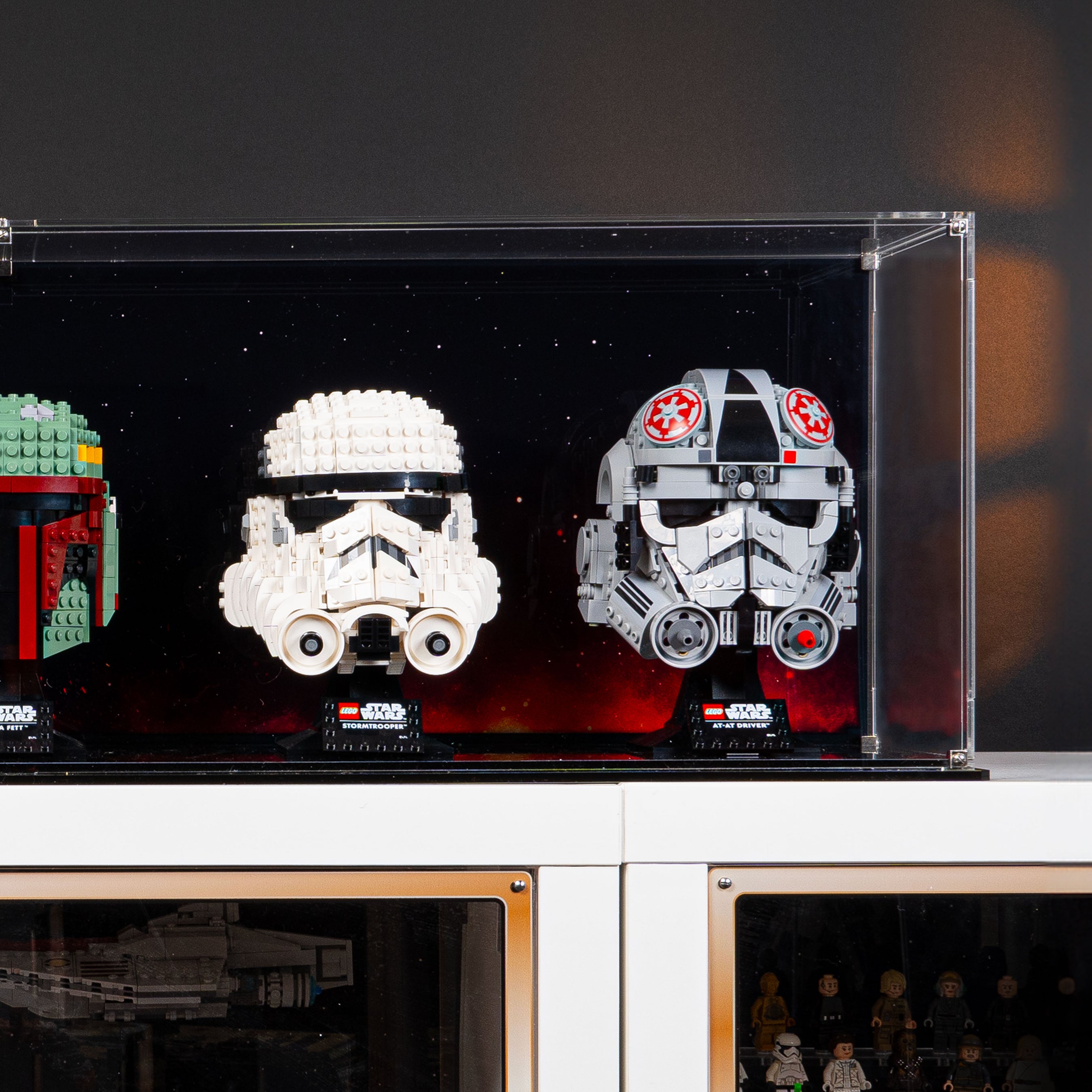 Star Wars™ Themed Display Case for Five LEGO® Helmets — Wicked Brick
