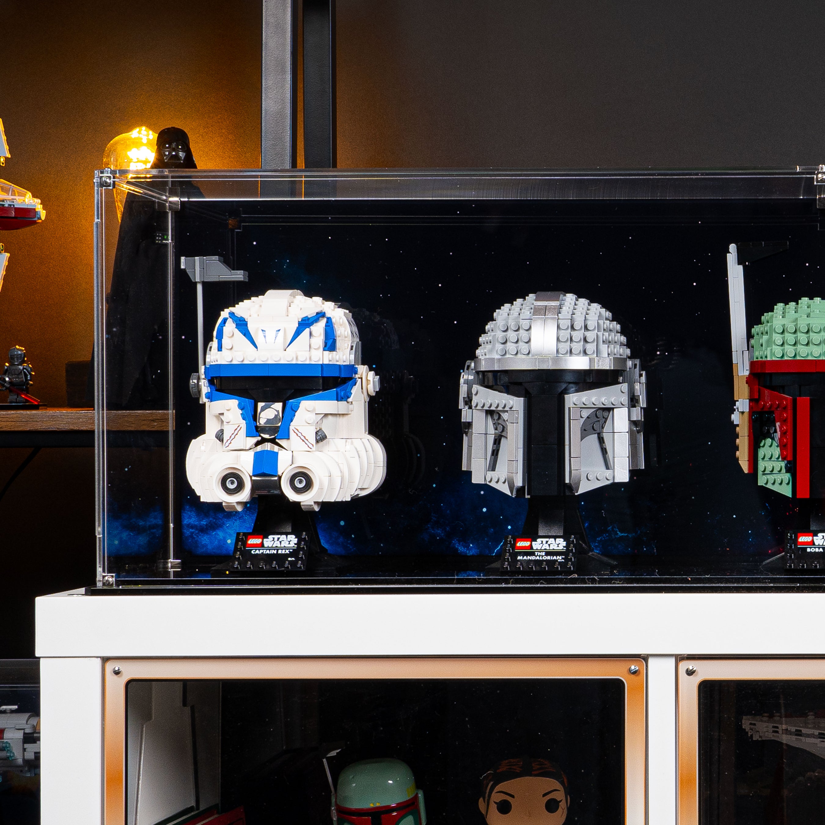 Star Wars™ Themed Display Case for Five LEGO® Helmets — Wicked Brick