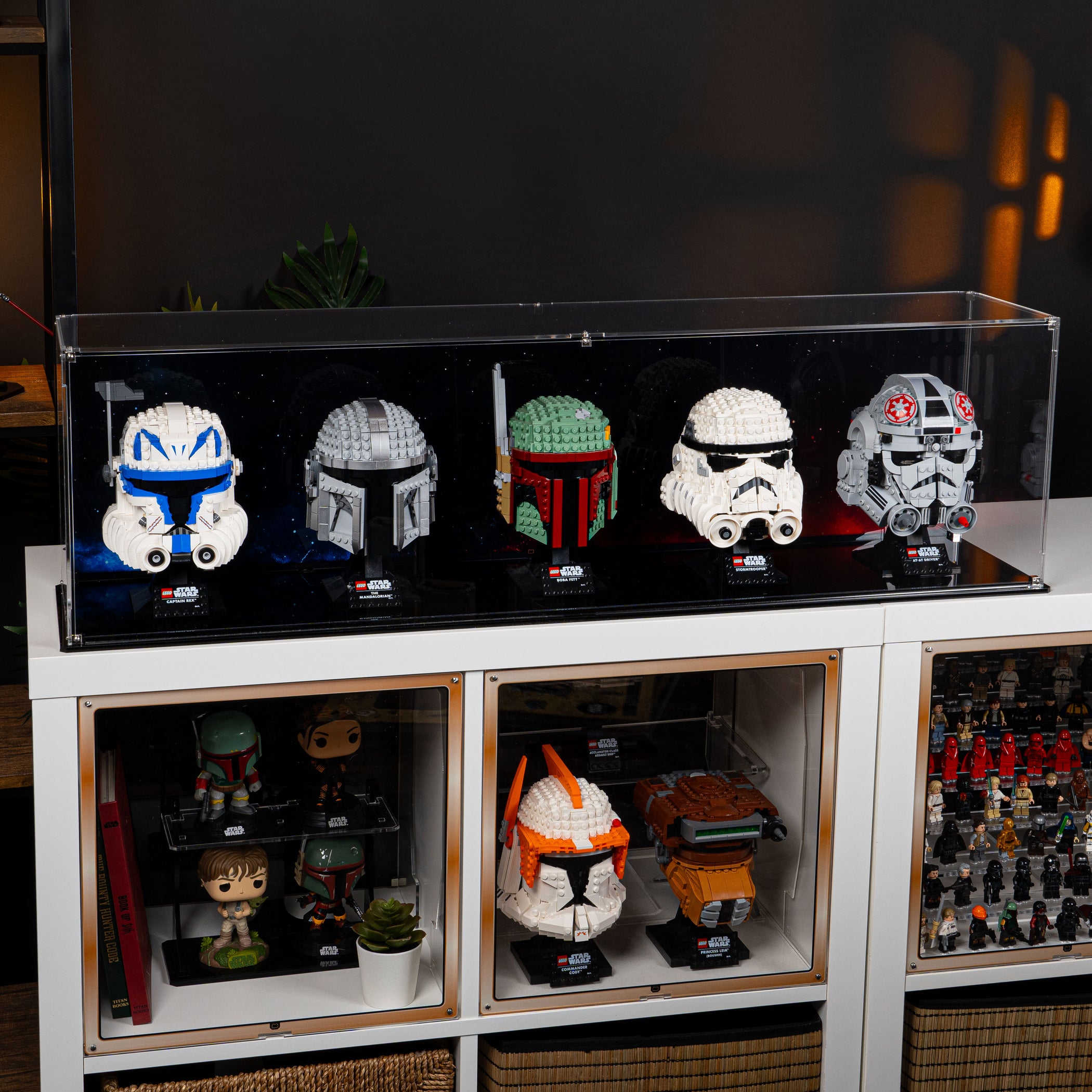 Star Wars™ Themed Display Case for Five LEGO® Helmets — Wicked Brick