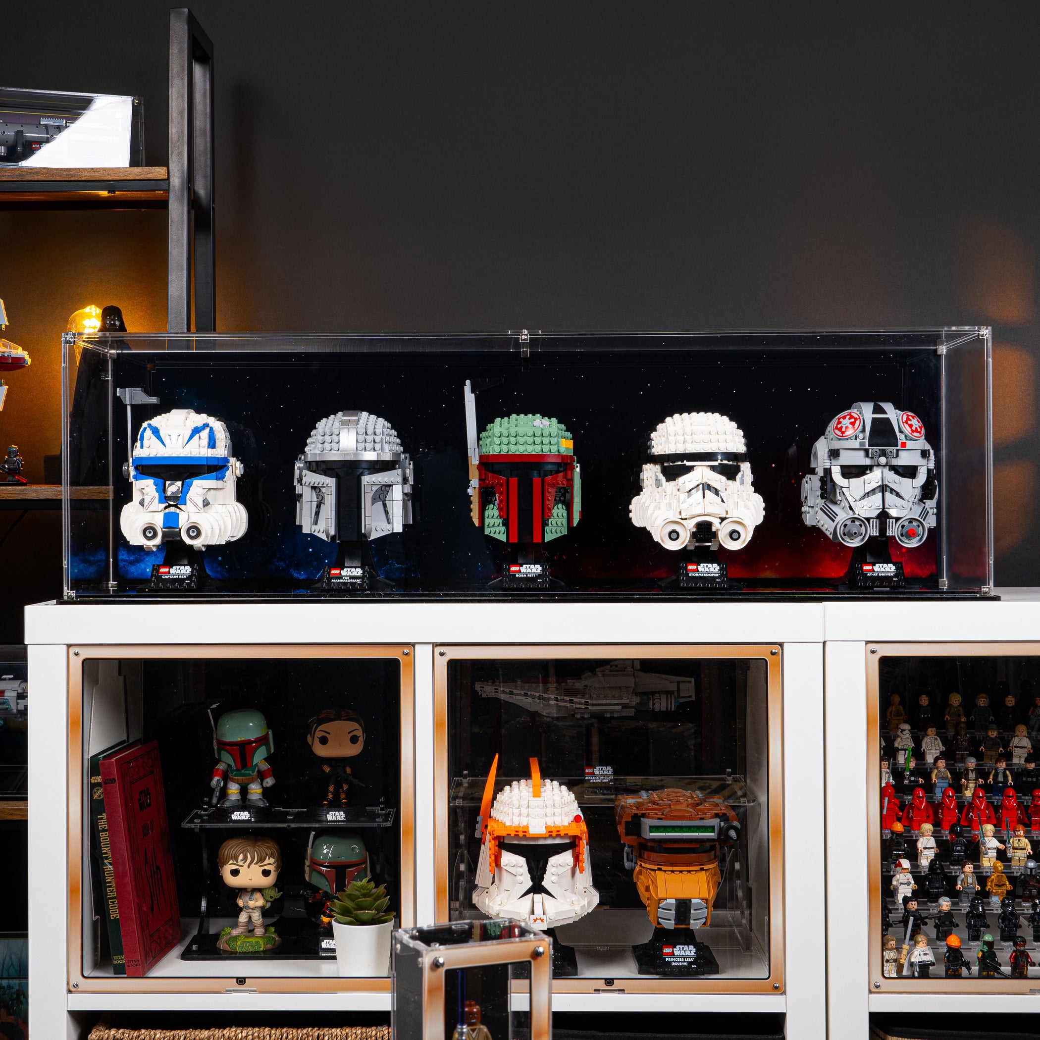 Star Wars™ Themed Display Case for Five LEGO® Helmets — Wicked Brick