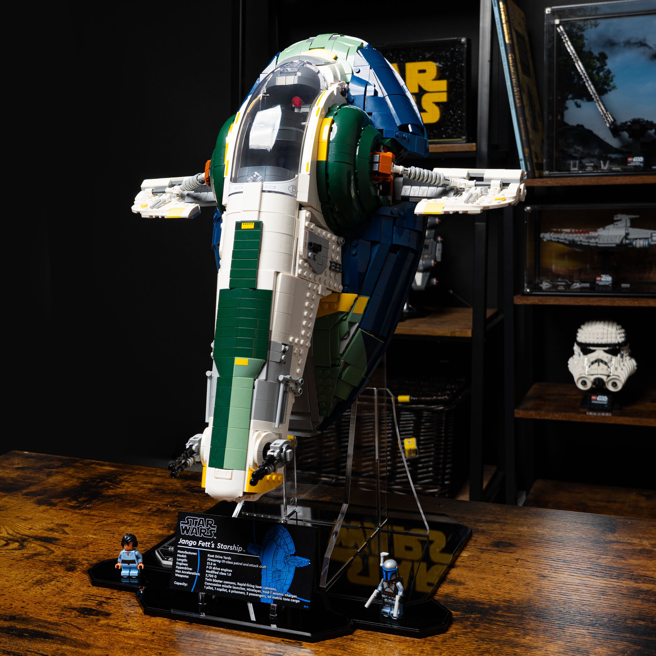 Display Stand for LEGO Star Wars Jango Fett's Starship 75409 — Wicked Brick
