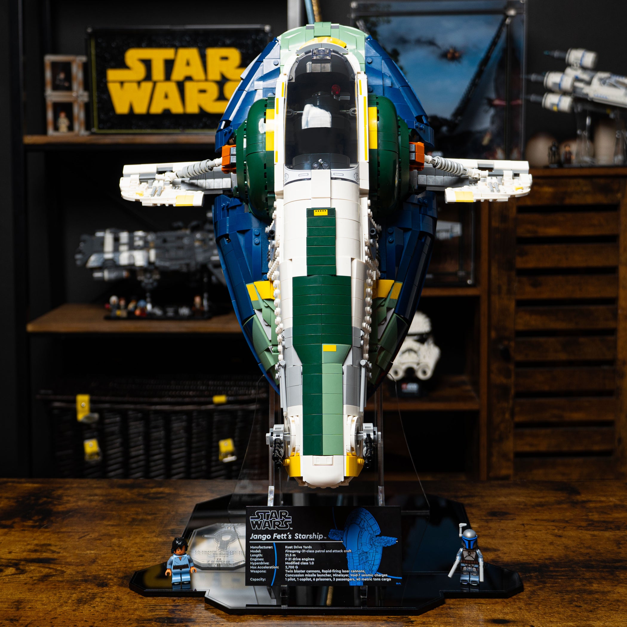 Display Stand for LEGO Star Wars Jango Fett's Starship 75409 — Wicked Brick