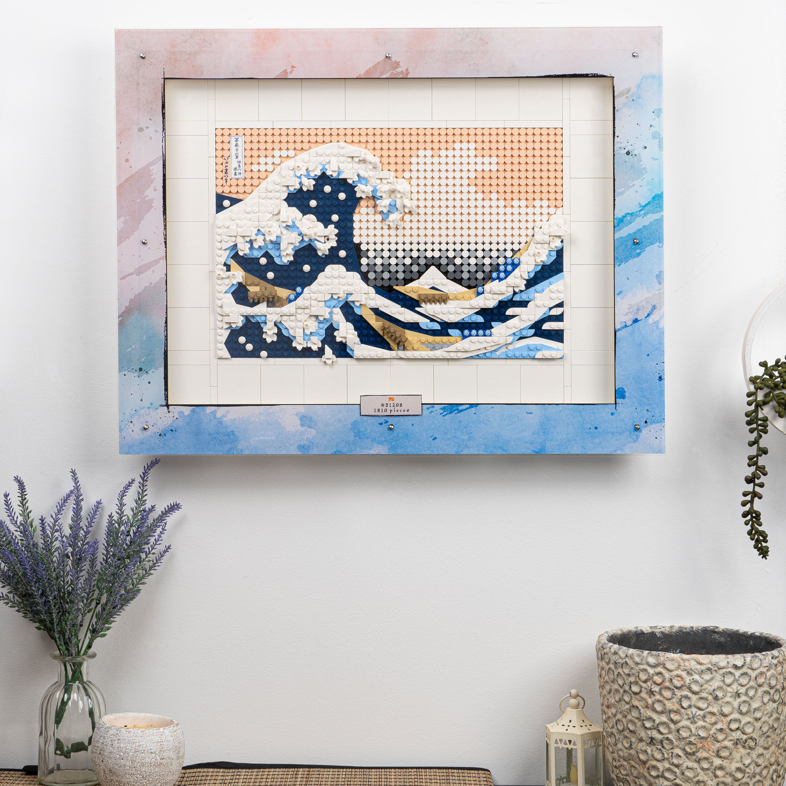 Wall Mounted Display Case for LEGO Art Hokusai - The Great Wave 31208 ...