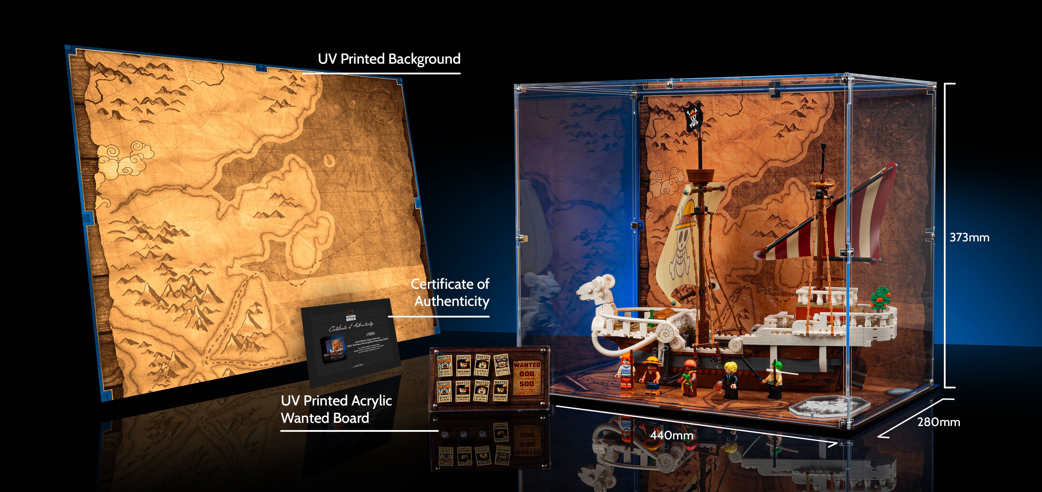 Display Case for LEGO One Piece The Going Merry Pirate Ship 75639 ...