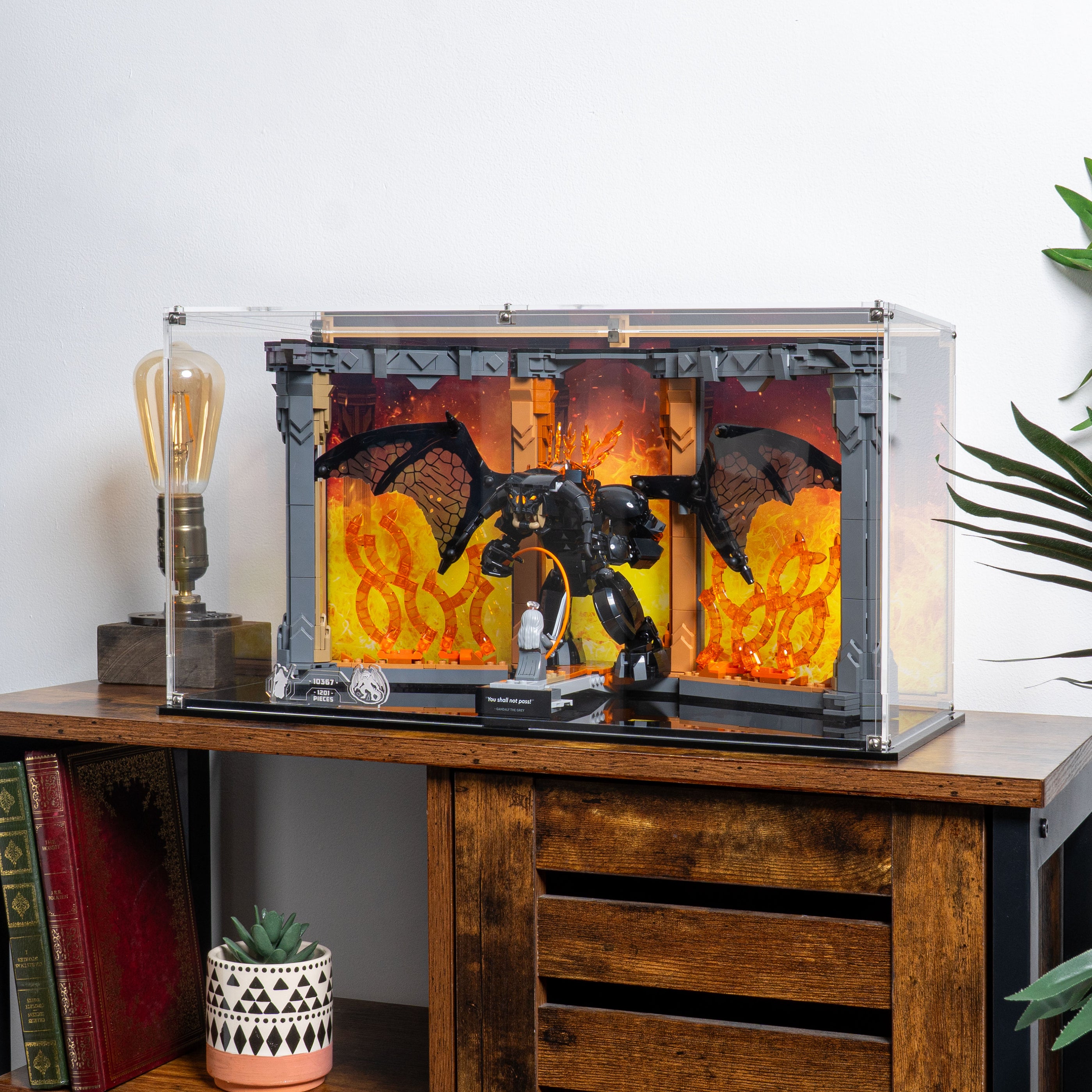 Display Case for LEGO Icons Lord of the Rings Balrog Book Nook 10367 ...