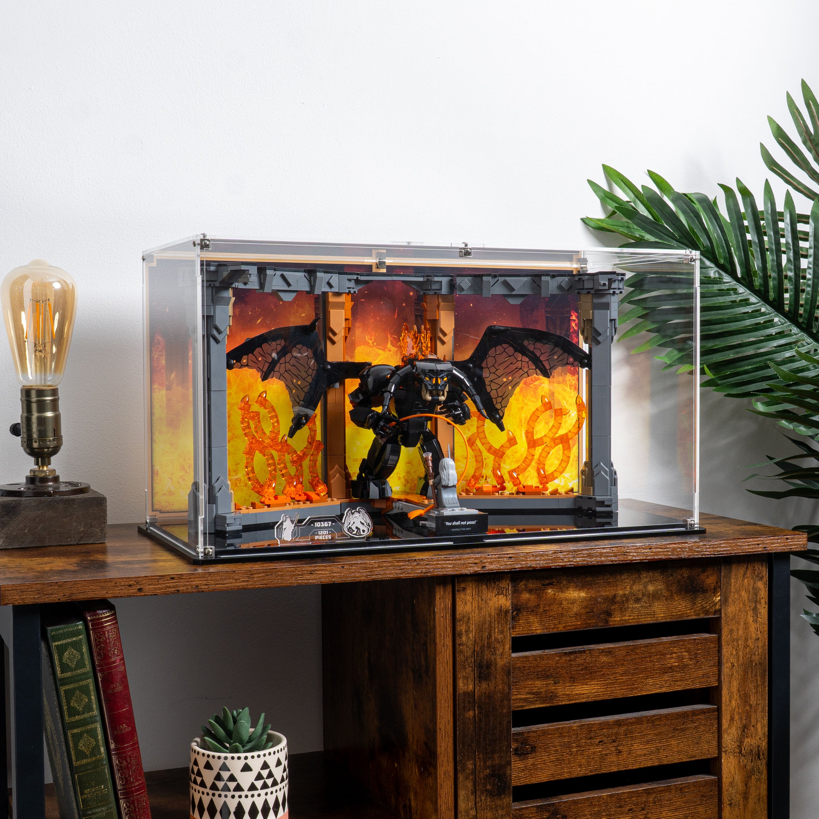 Display Case for LEGO Icons Lord of the Rings Balrog Book Nook 10367 ...