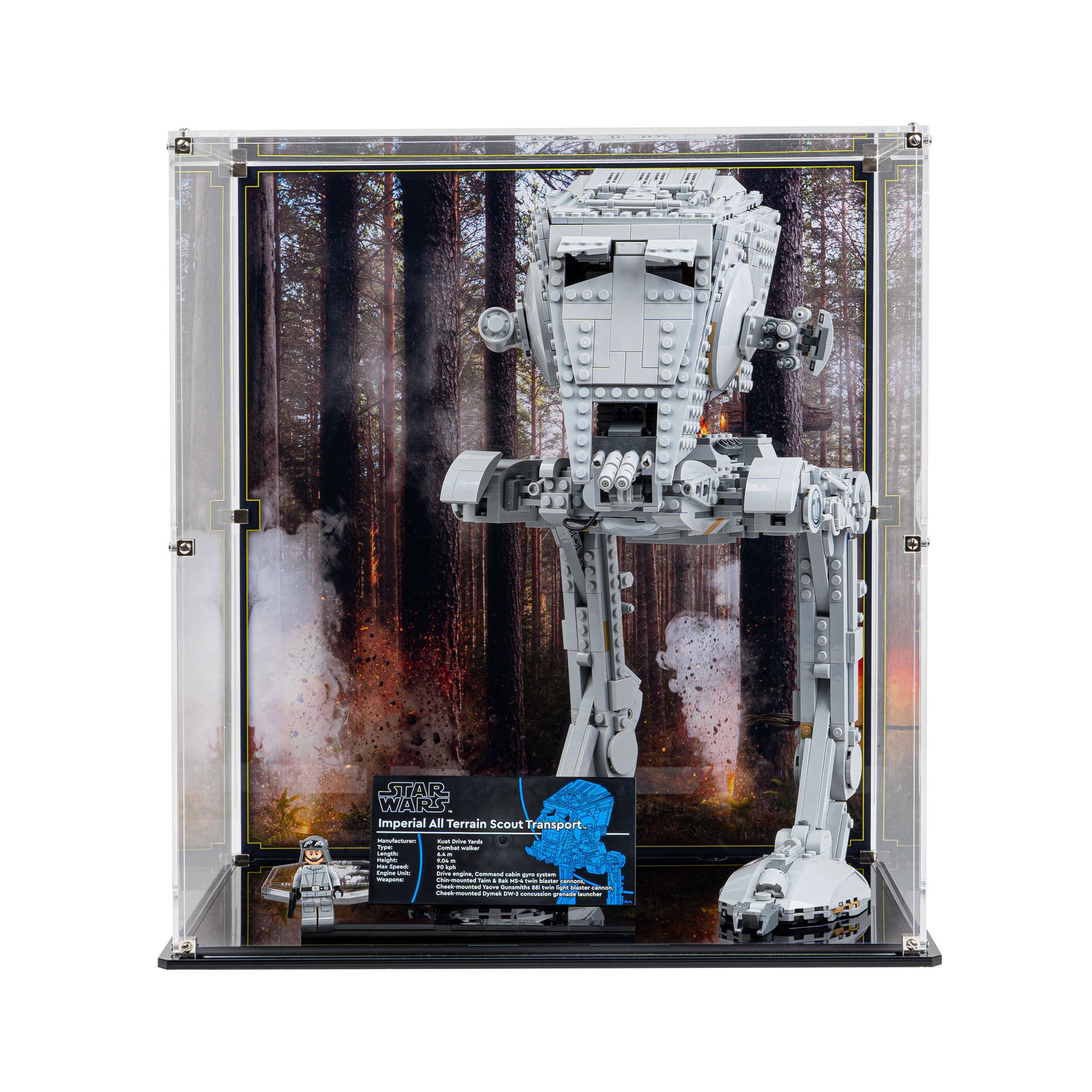 Display Case for LEGO Star Wars UCS AT-ST Walker 75417 — Wicked Brick