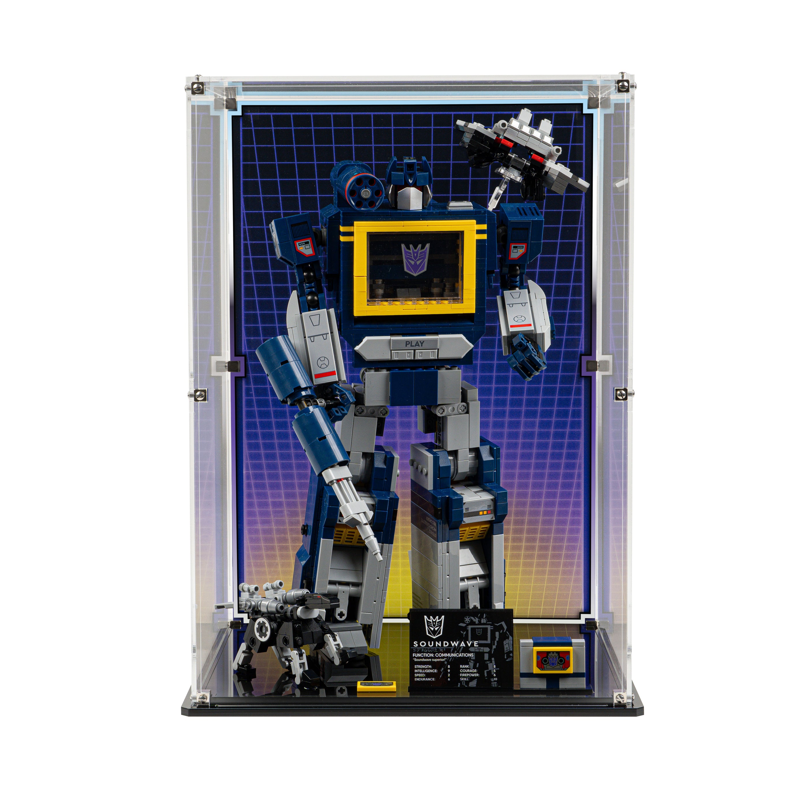 Display Case for LEGO® Icons: Transformers: Soundwave (10358) — Wicked ...