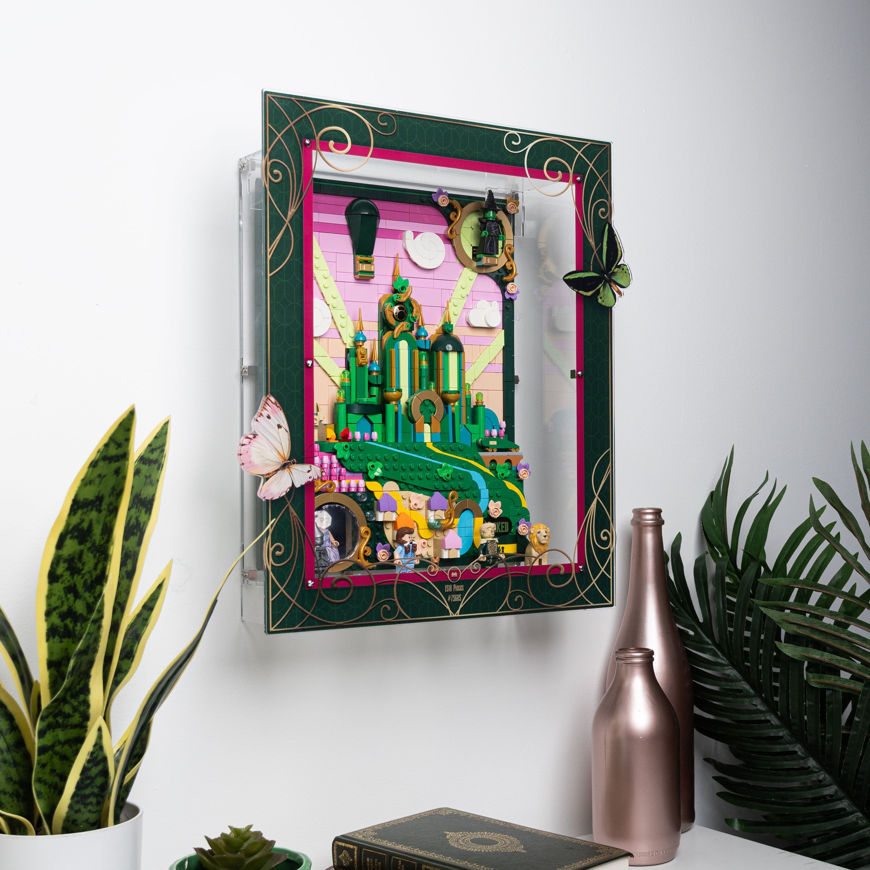 Wall Mounted Display Case for LEGO Wicked Emerald City Wall Art 75685 ...
