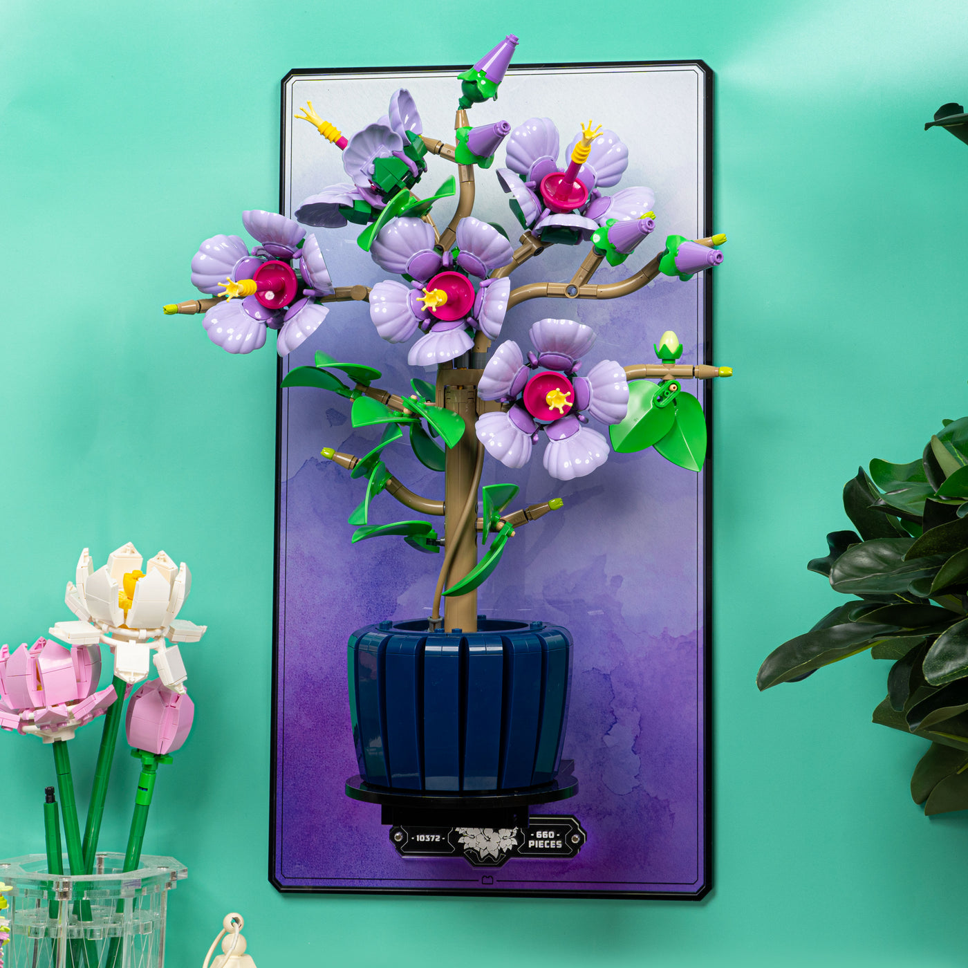 Wall Mounted Display Stand for LEGO Botanicals Hibiscus 10372 — Wicked ...