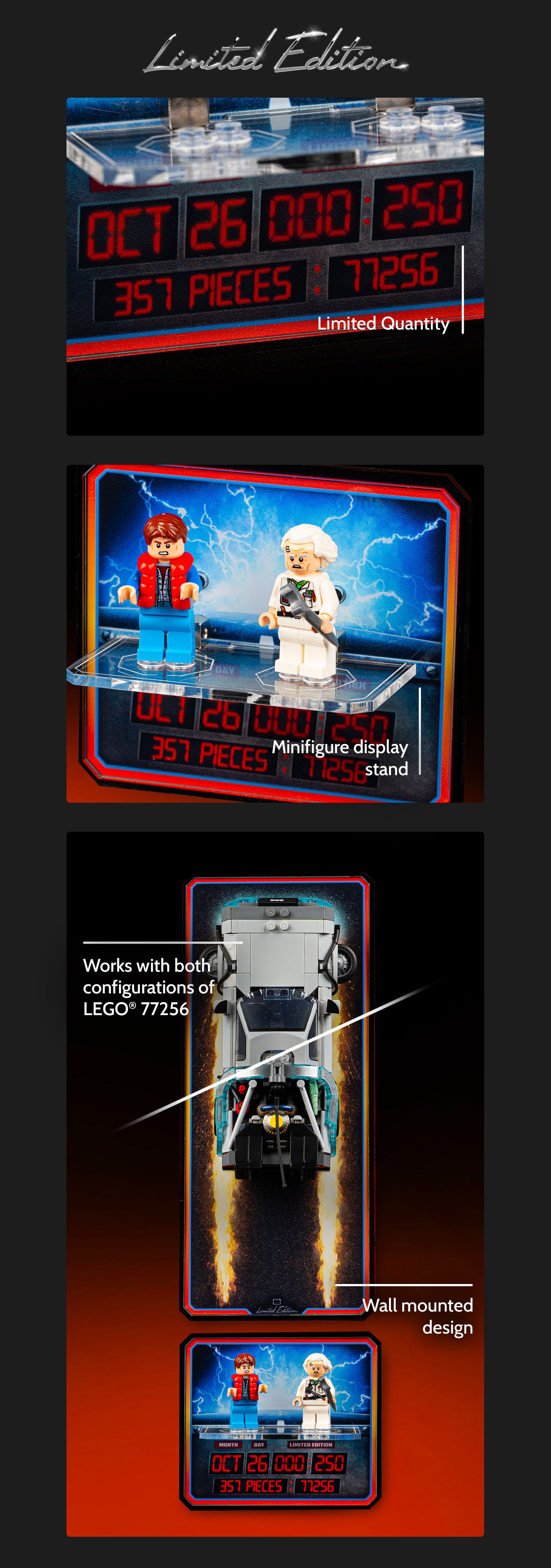 Display Stand for LEGO Time Machine from Back to the Future 77256 ...