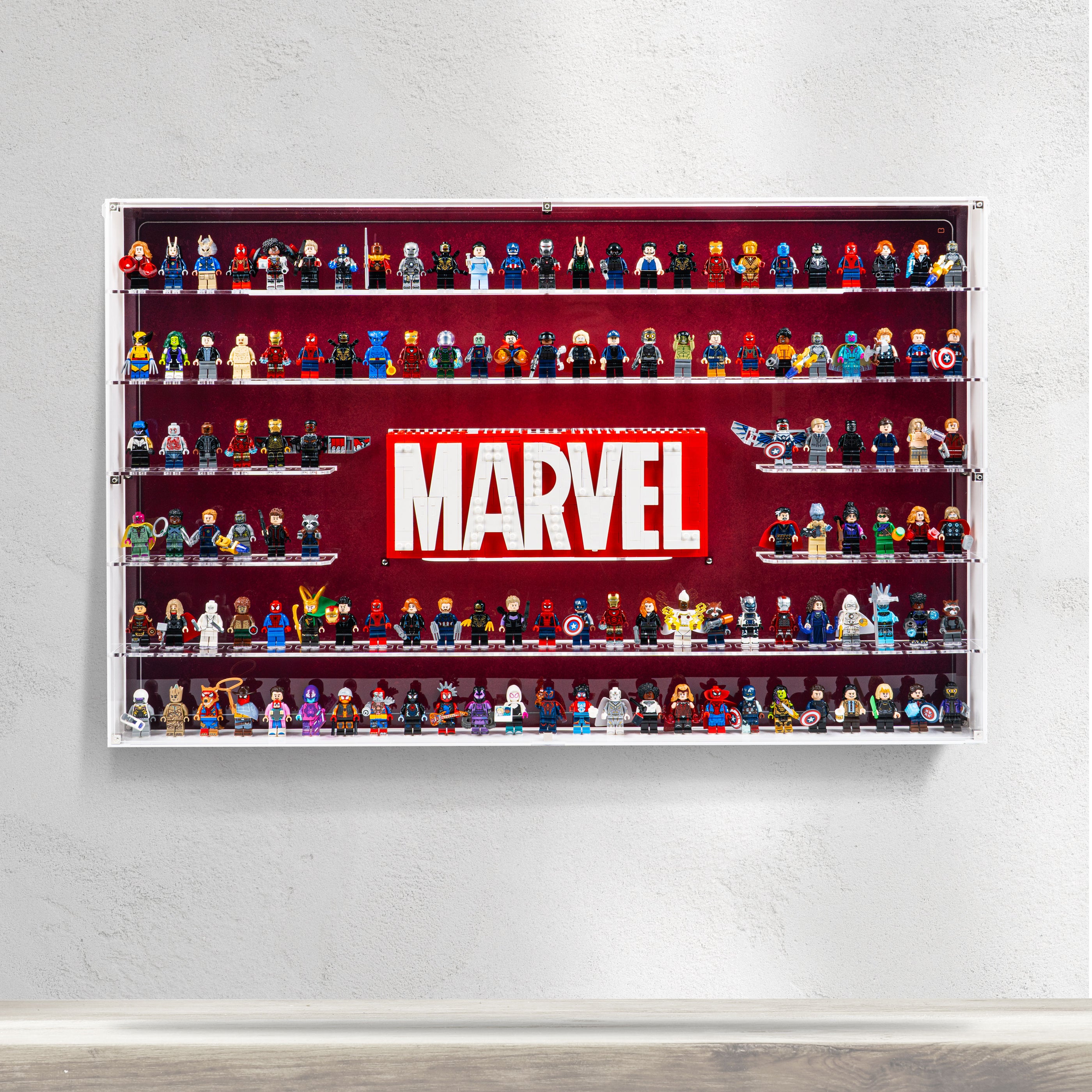 Display Case for LEGO Marvel Brick-Built Marvel Logo Minifigures 76313 ...
