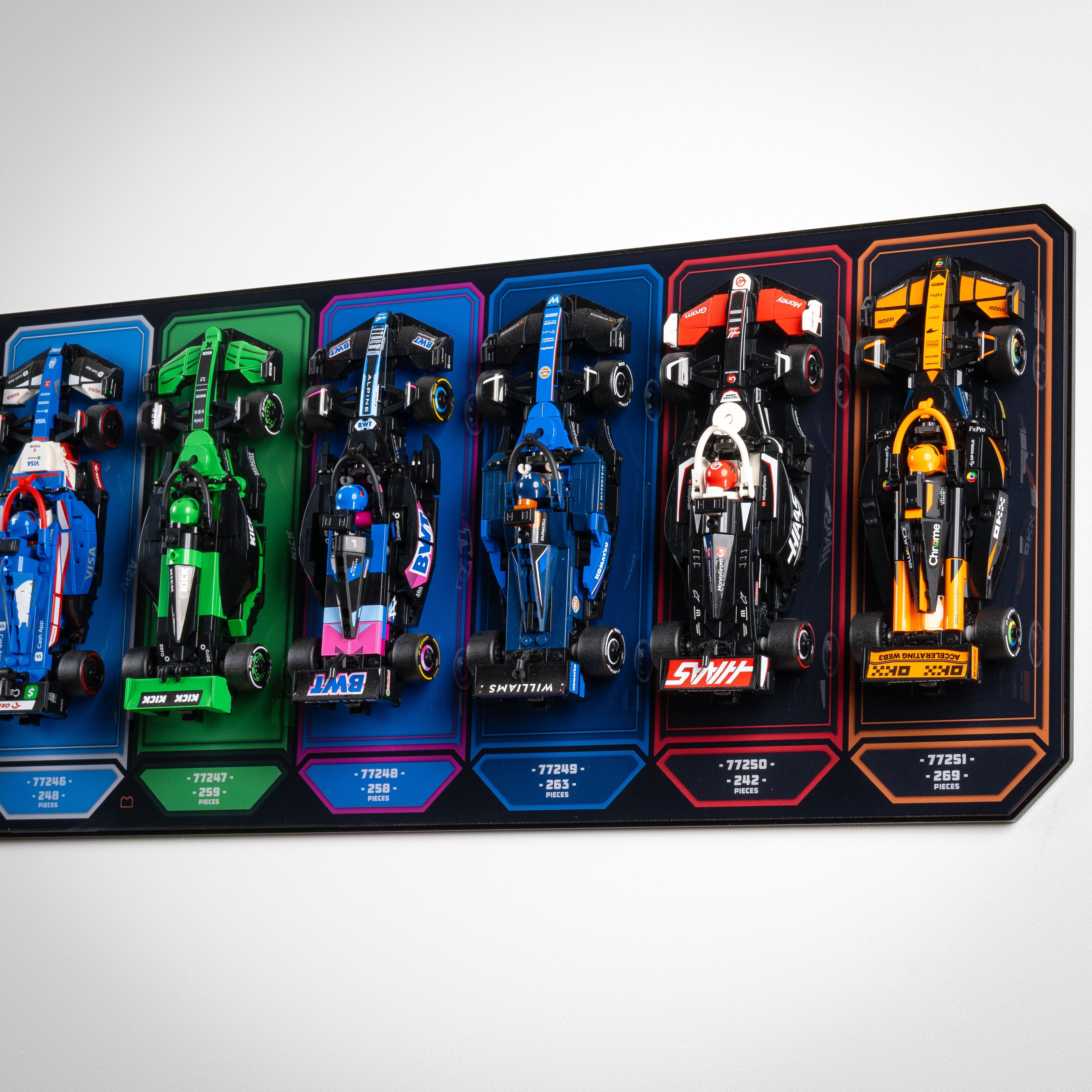 Display Stand for 10 x LEGO Speed Champions Formula 1 Range — Wicked Brick