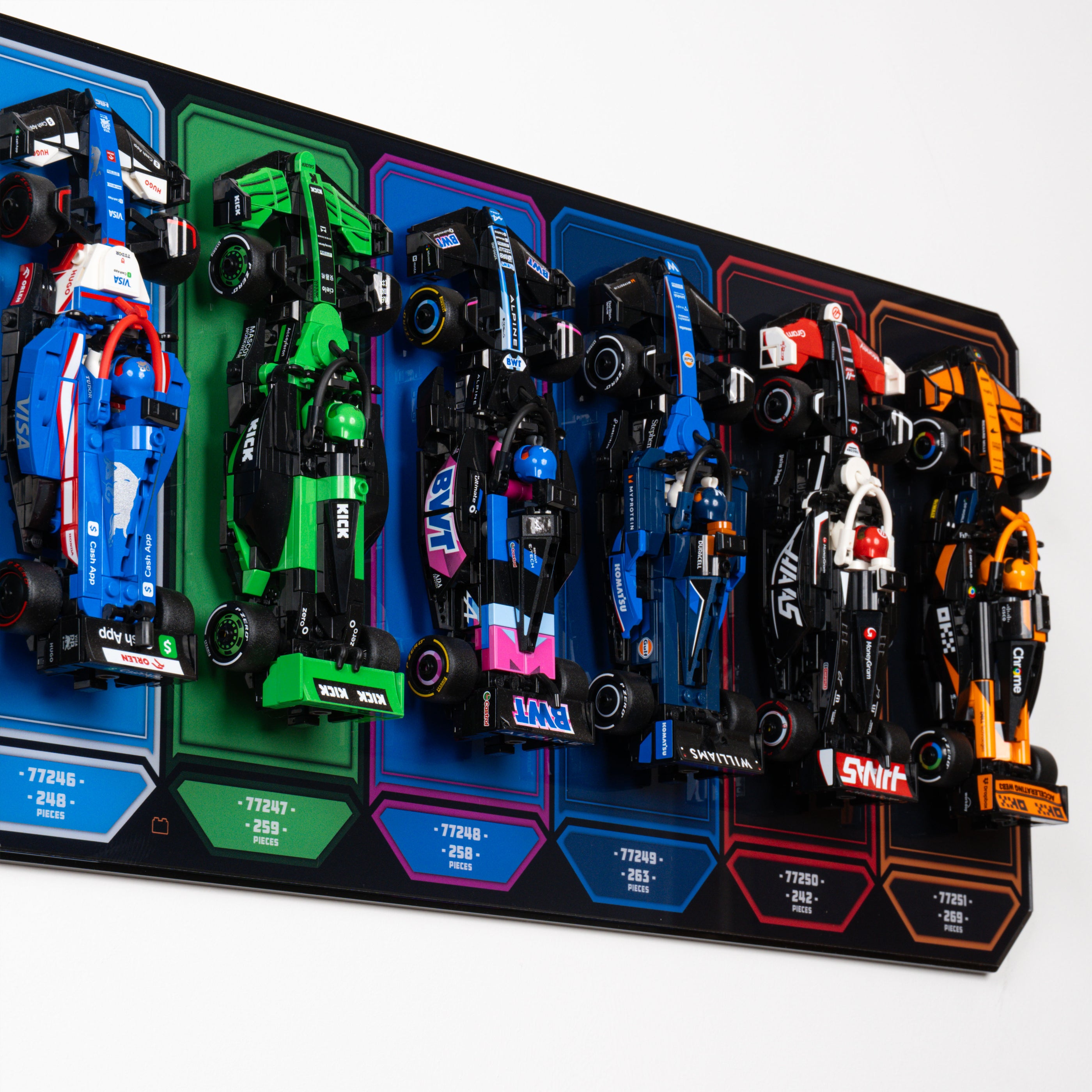 Display Stand for 10 x LEGO Speed Champions Formula 1 Range — Wicked Brick