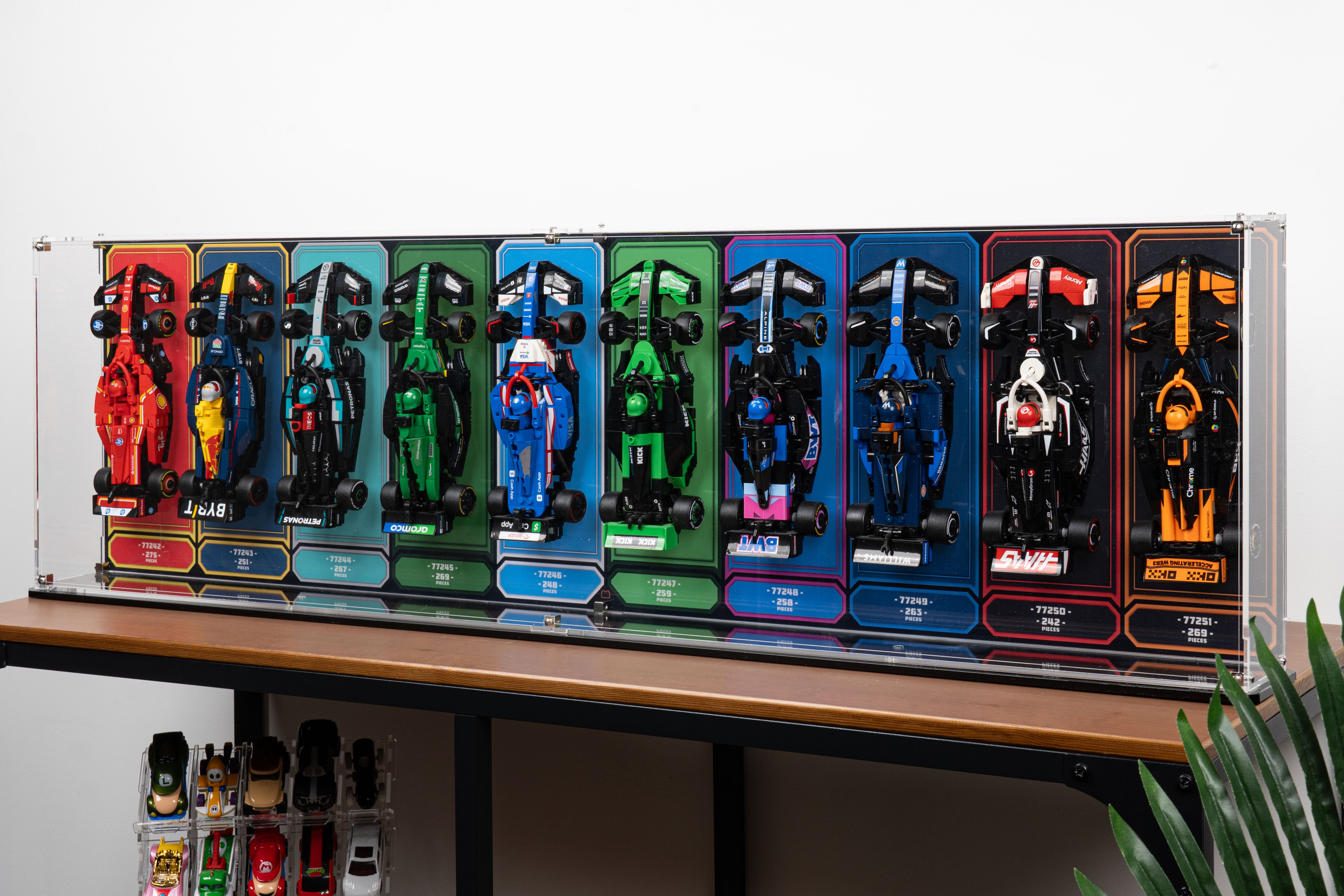 Display Case for 10 x LEGO Speed Champions Formula 1 Range — Wicked Brick