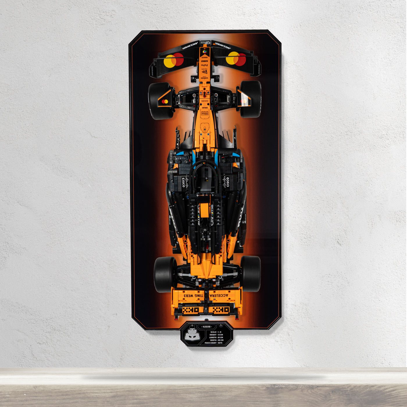 Wall Mounted Display Case for LEGO Technic McLaren MCL39 F1 Car 42228 ...