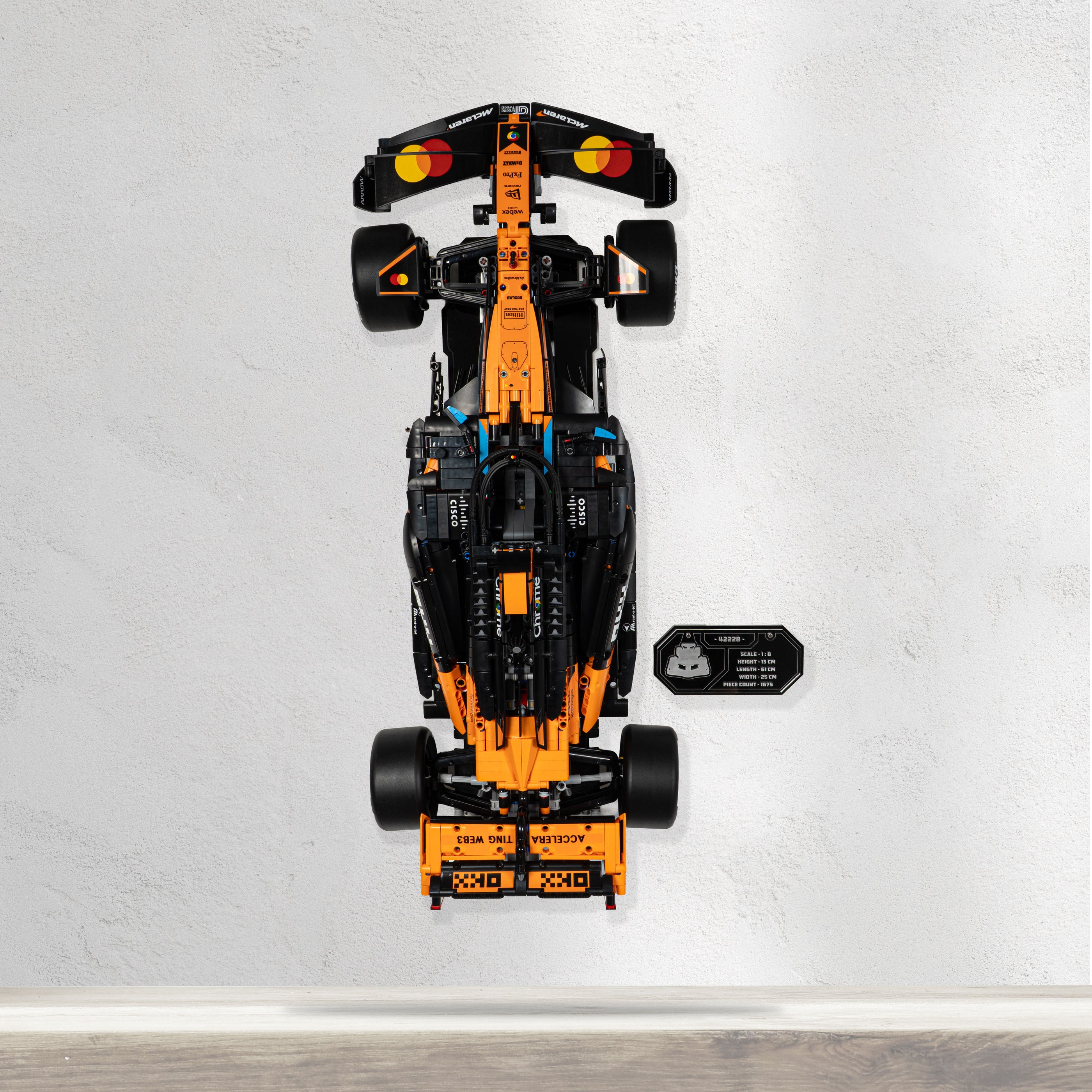 Wall Mounted Display Case for LEGO Technic McLaren MCL39 F1 Car 42228 ...