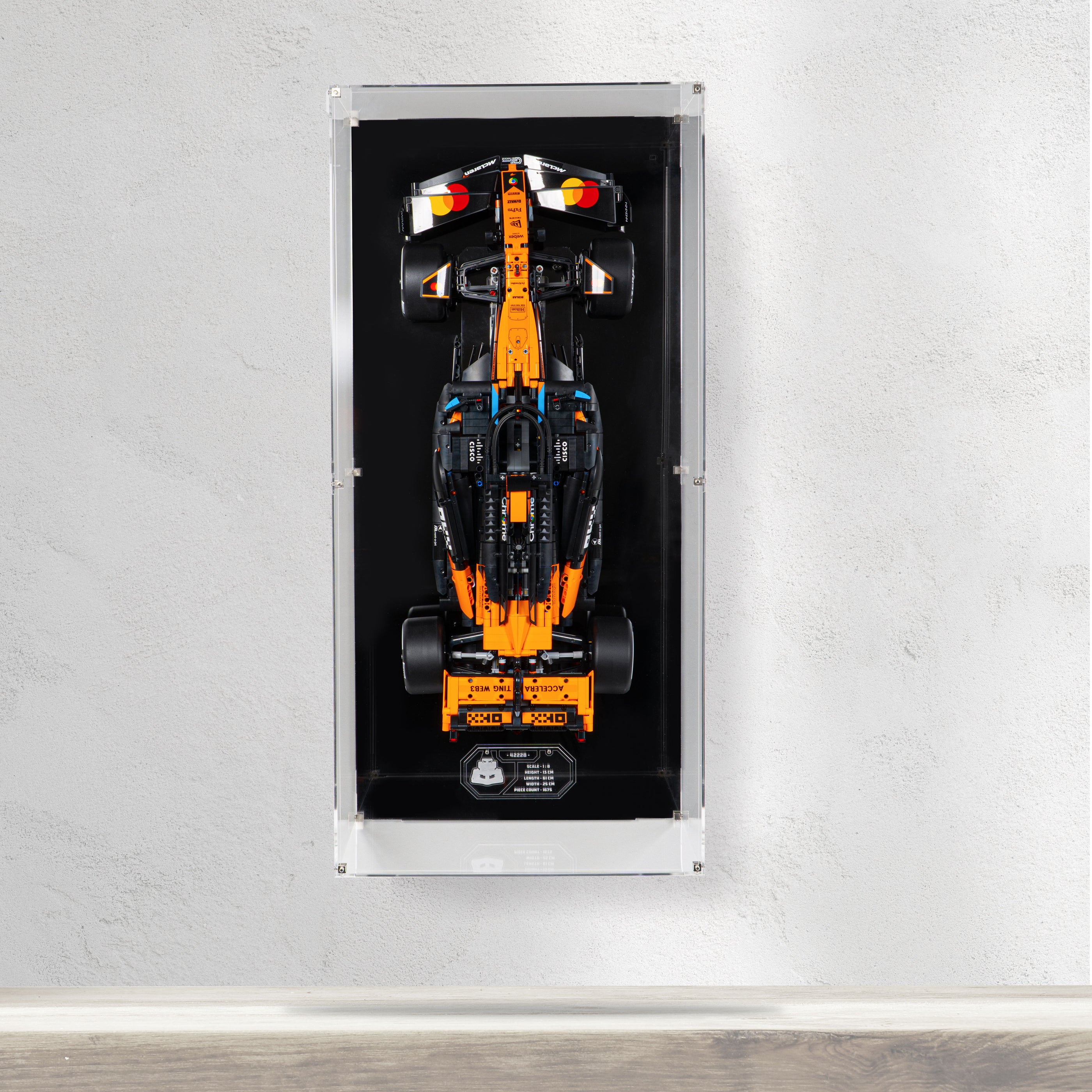 Wall Mounted Display Case for LEGO Technic McLaren MCL39 F1 Car 42228 ...