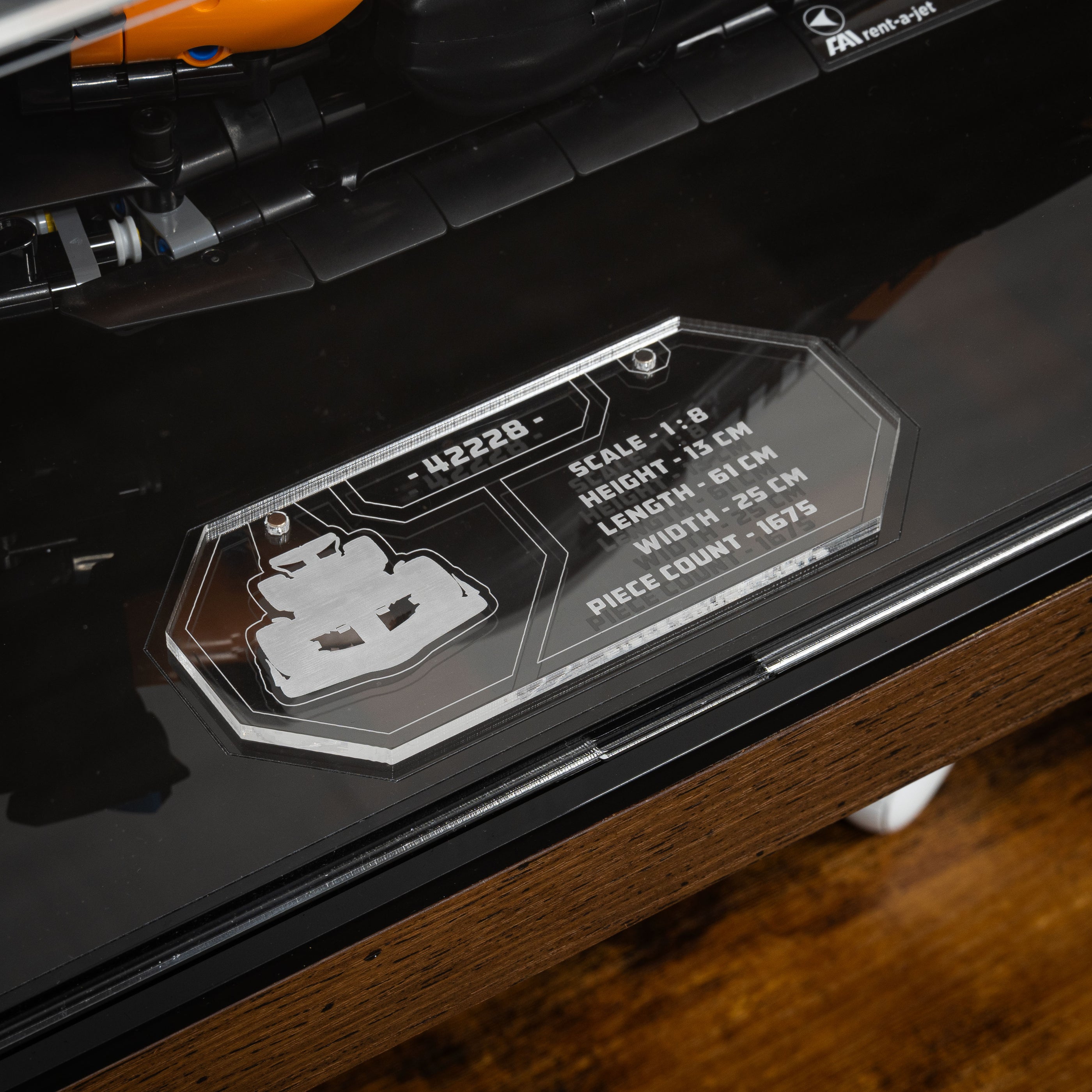 Wall Mounted Display Case for LEGO Technic McLaren MCL39 F1 Car 42228 ...