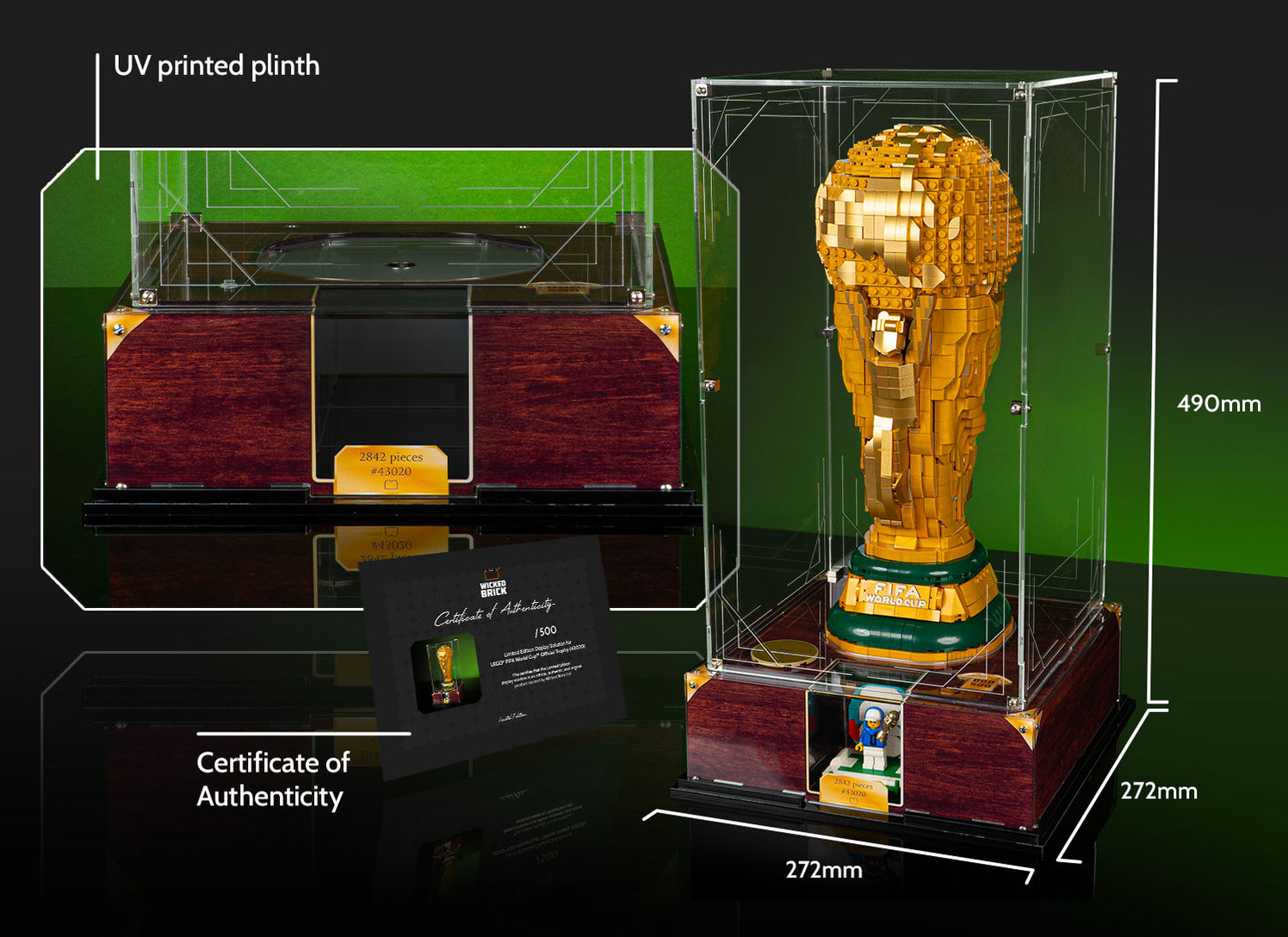 Display Case for LEGO FIFA World Cup Official Trophy 43020 — Wicked Brick