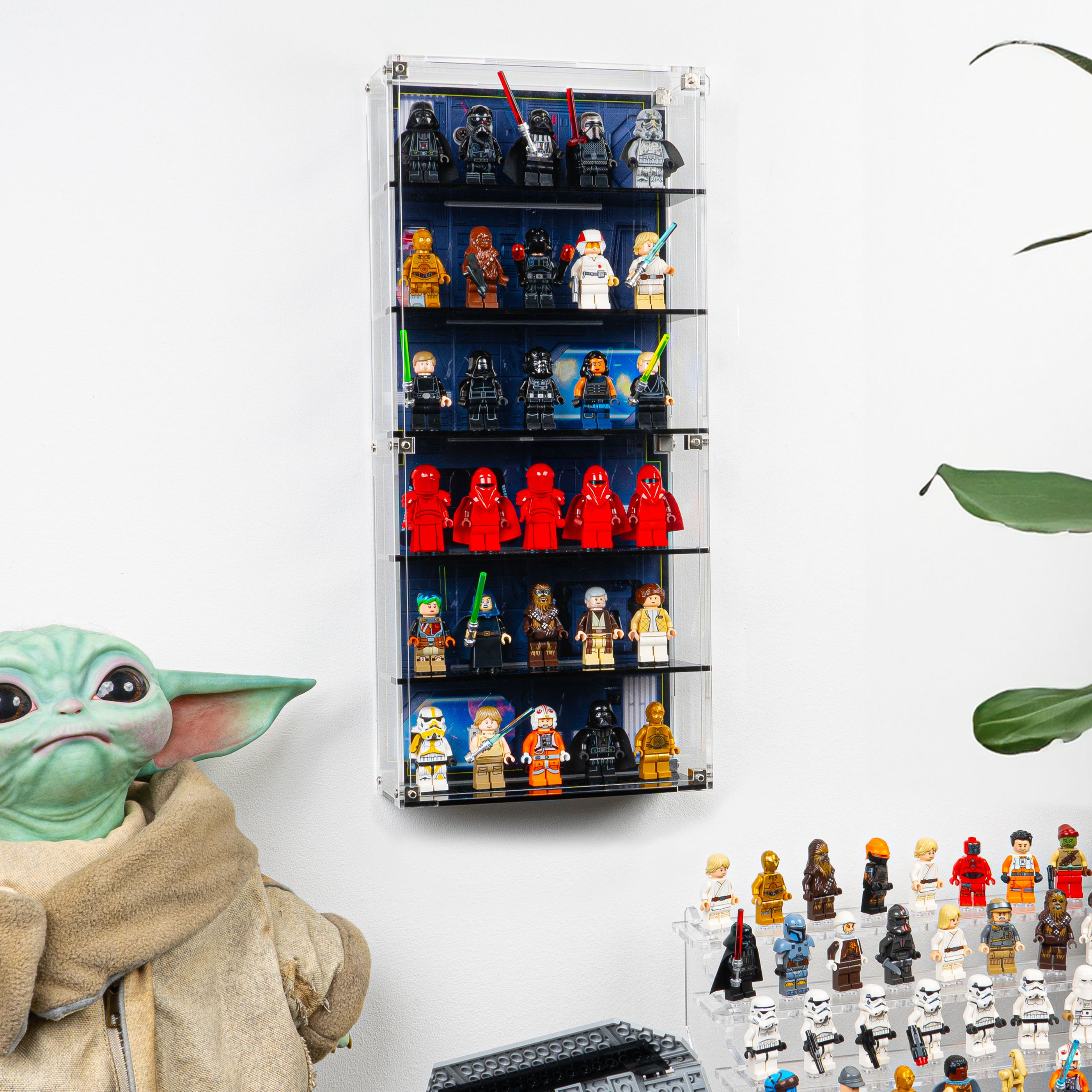 Star Wars Themed Wall Mounted Tiered Display Cases for LEGO® Minifigur ...