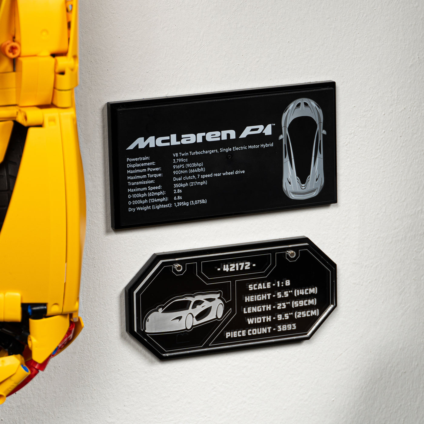 Wall Mounted Display for LEGO Technic McLaren P1 42172 — Wicked Brick