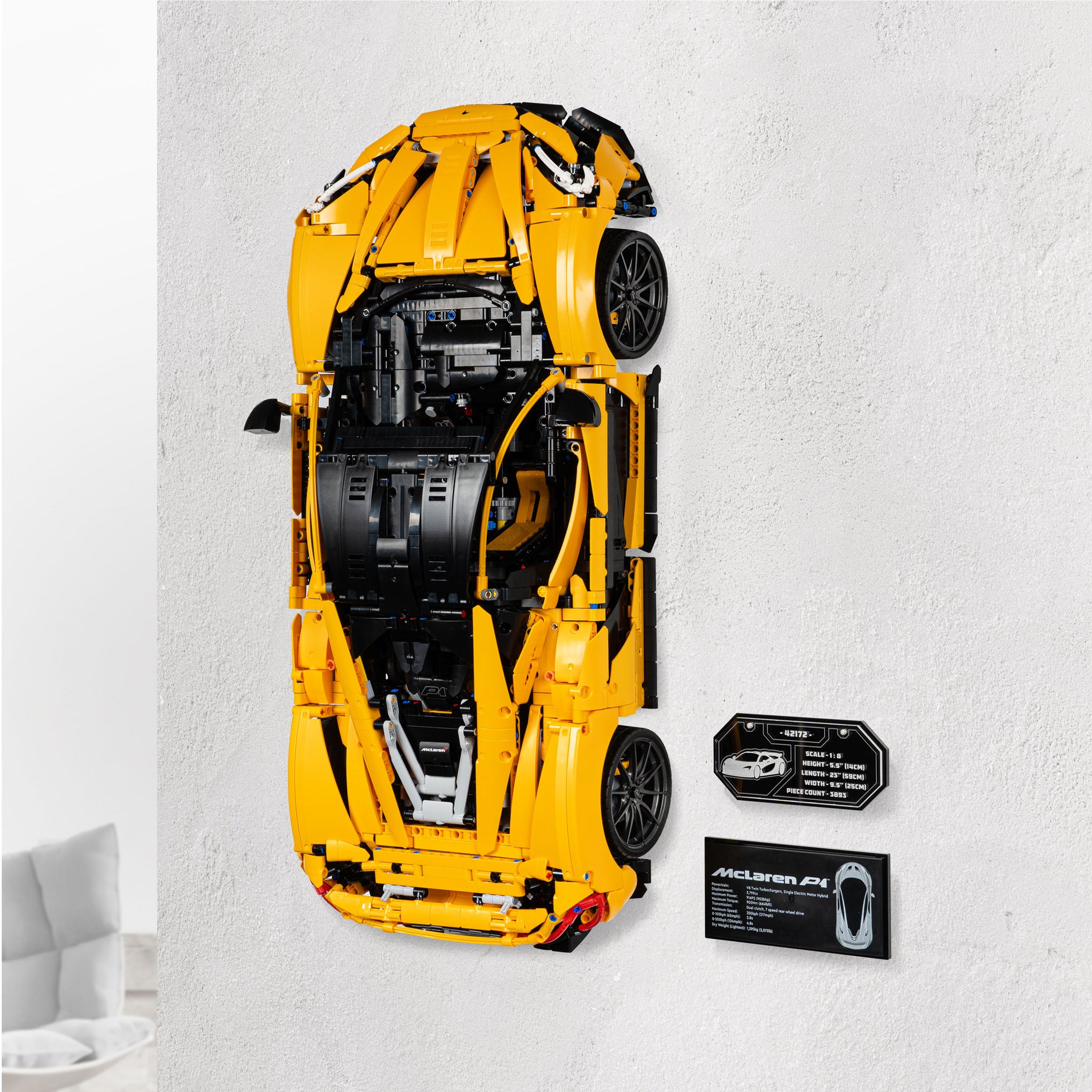 Wall Mounted Display for LEGO® Technic™ McLaren P1™ (42172) — Wicked Brick
