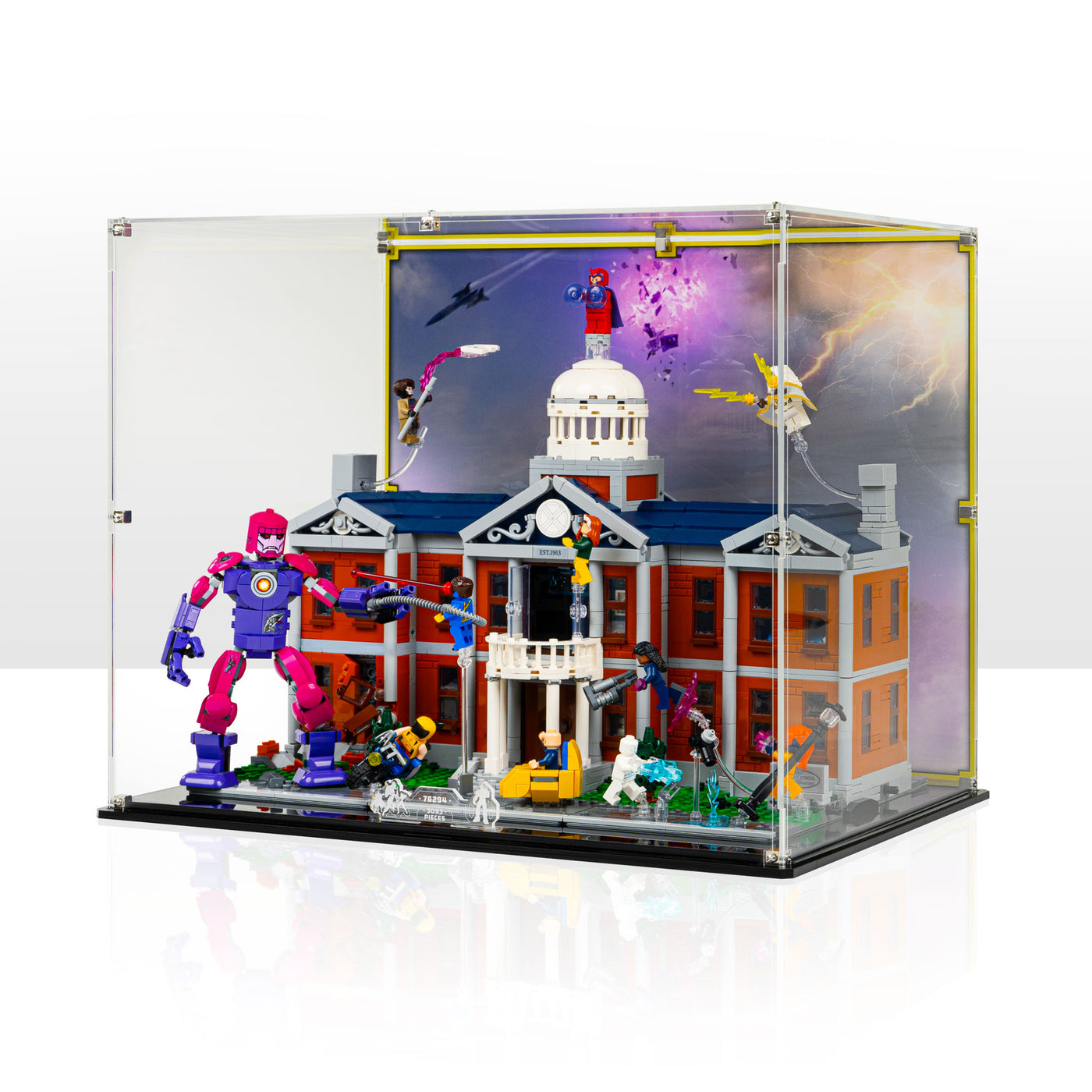 Display Case for LEGO Marvel The X-Mansion 76294 — Wicked Brick