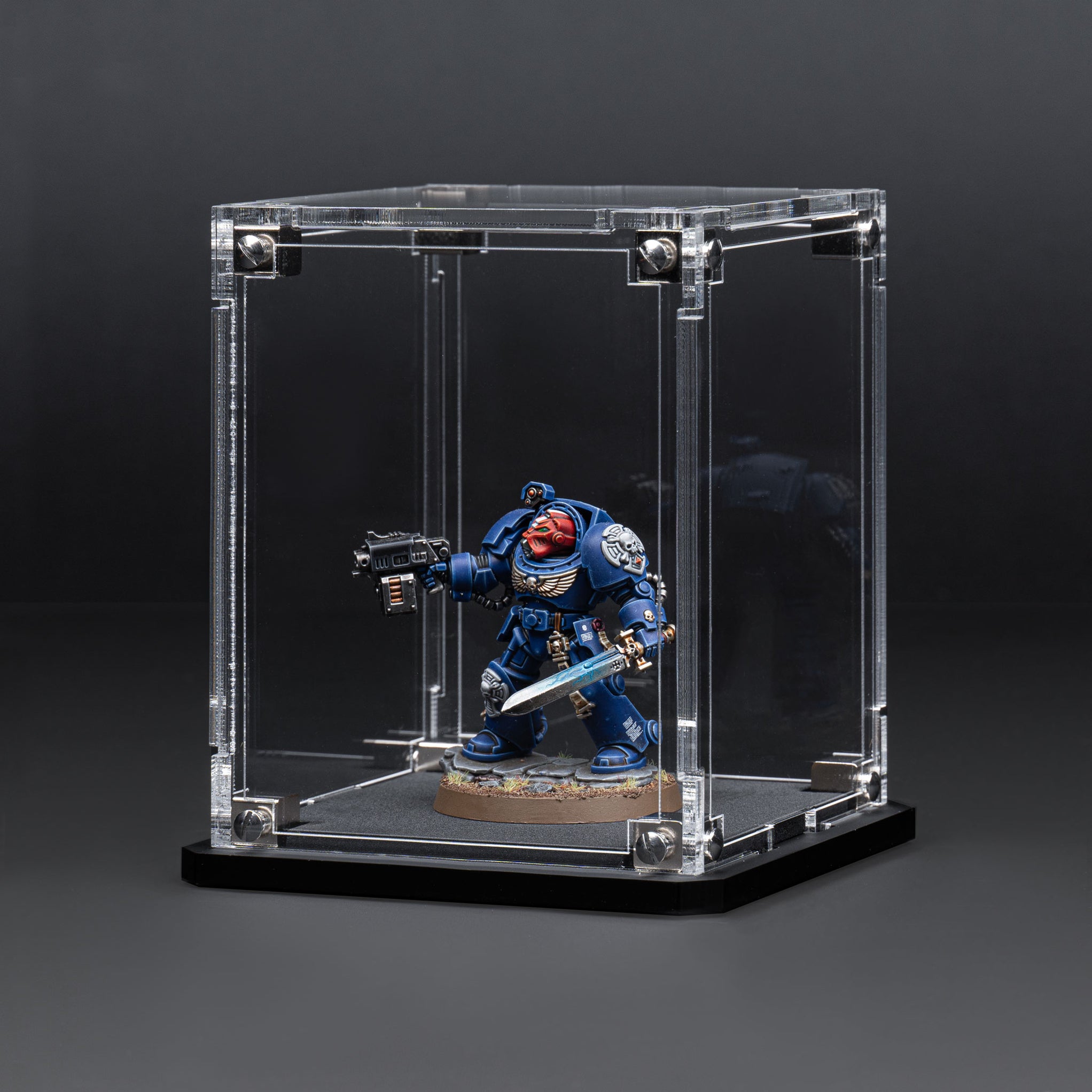 Display Case for Warhammer Miniature with Clear Background — Wicked Brick